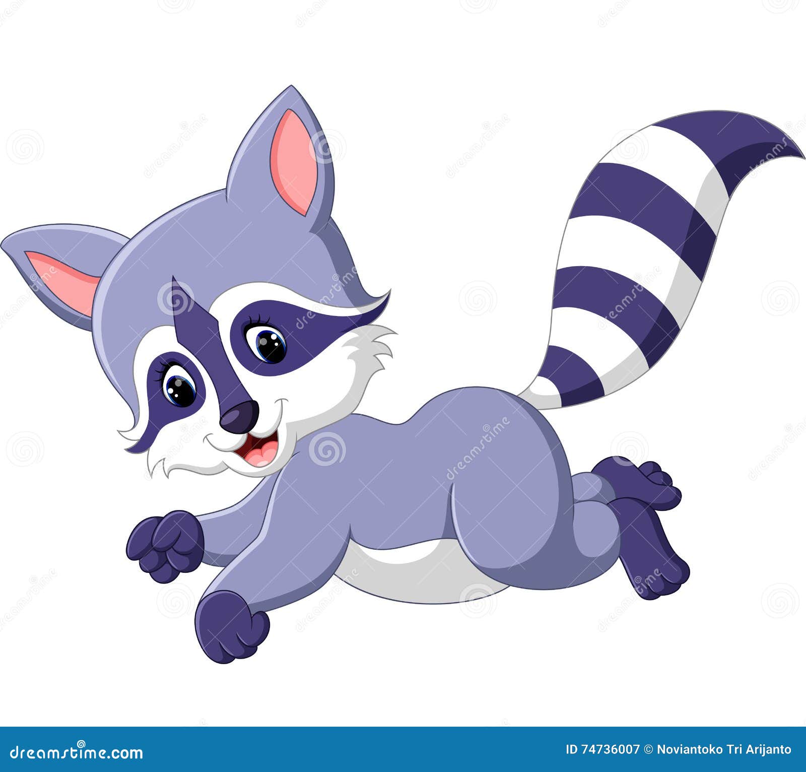 Cute raccoon cartoon stock vector. Illustration of drawing - 74736007