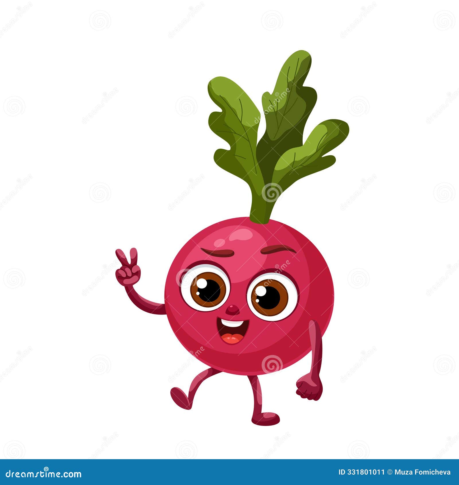Radish Cartoon Character Stock Illustration | CartoonDealer.com #42647512