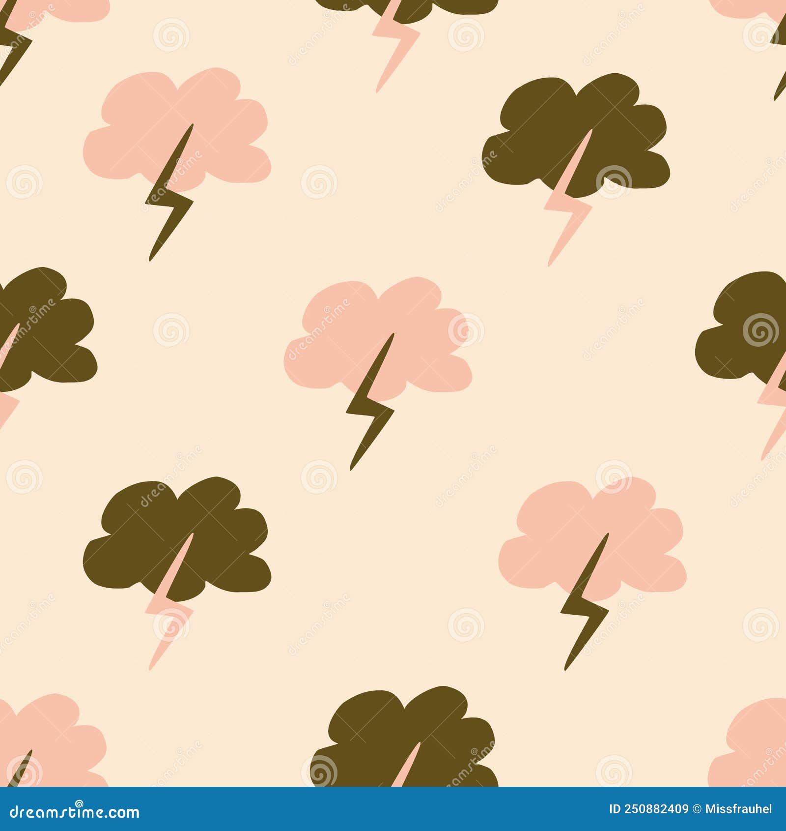 Thunder Seamless Pattern Vector Butter Cheese Isolated Blue Wallpaper ...