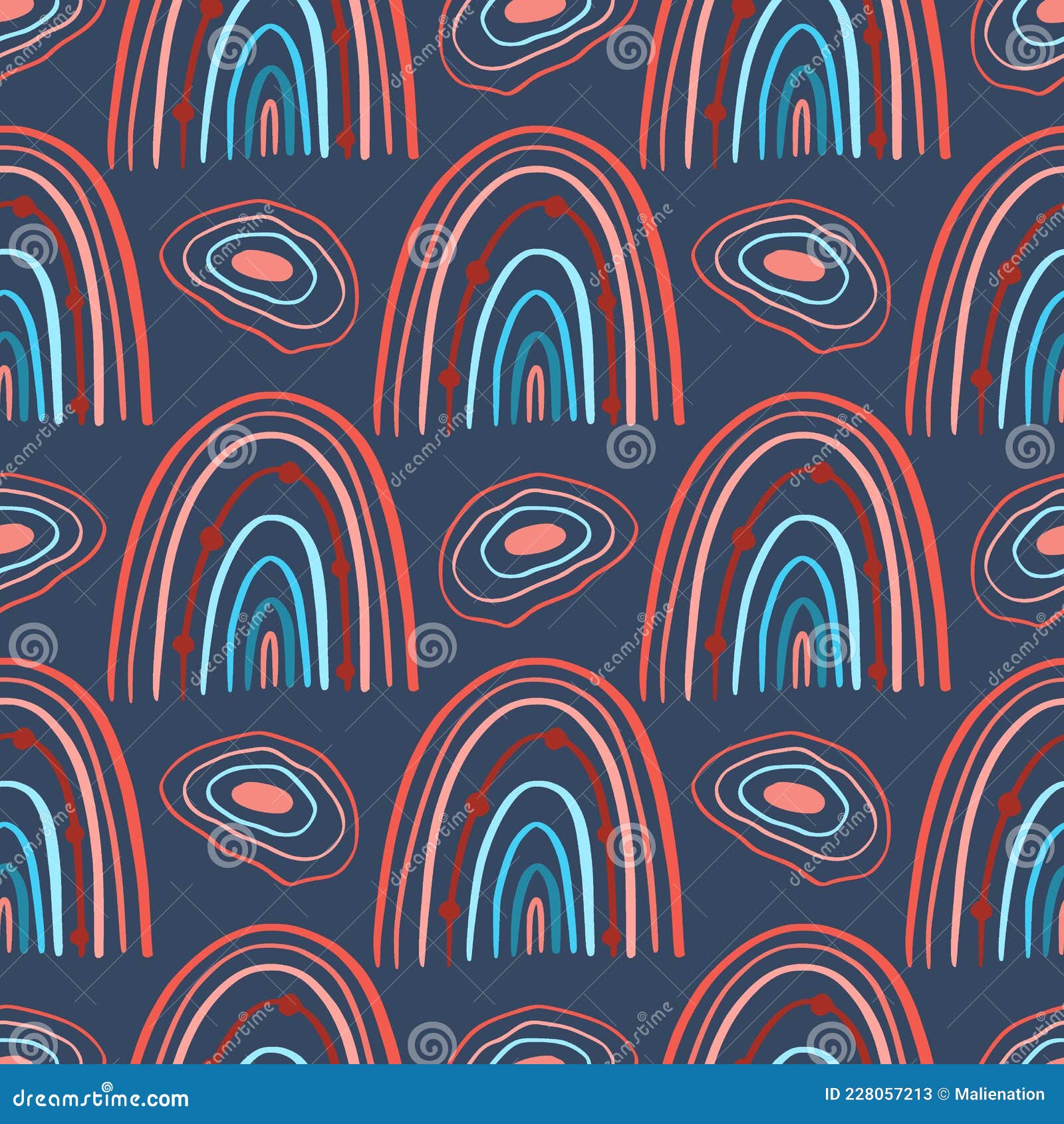 Cute Rainbow Pattern for Childish Textile Design. Repeating Pattern for ...