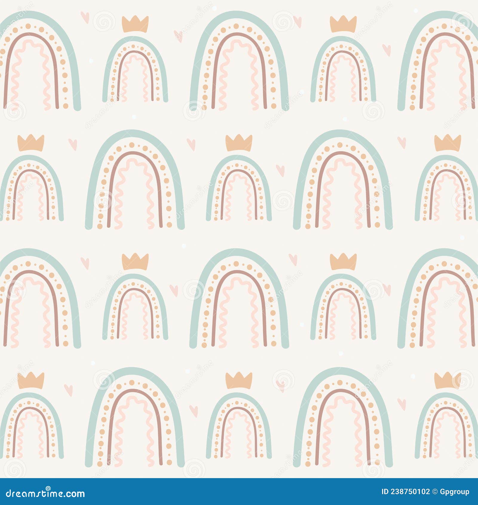 Cute rainbow pattern stock vector. Illustration of small - 238750102