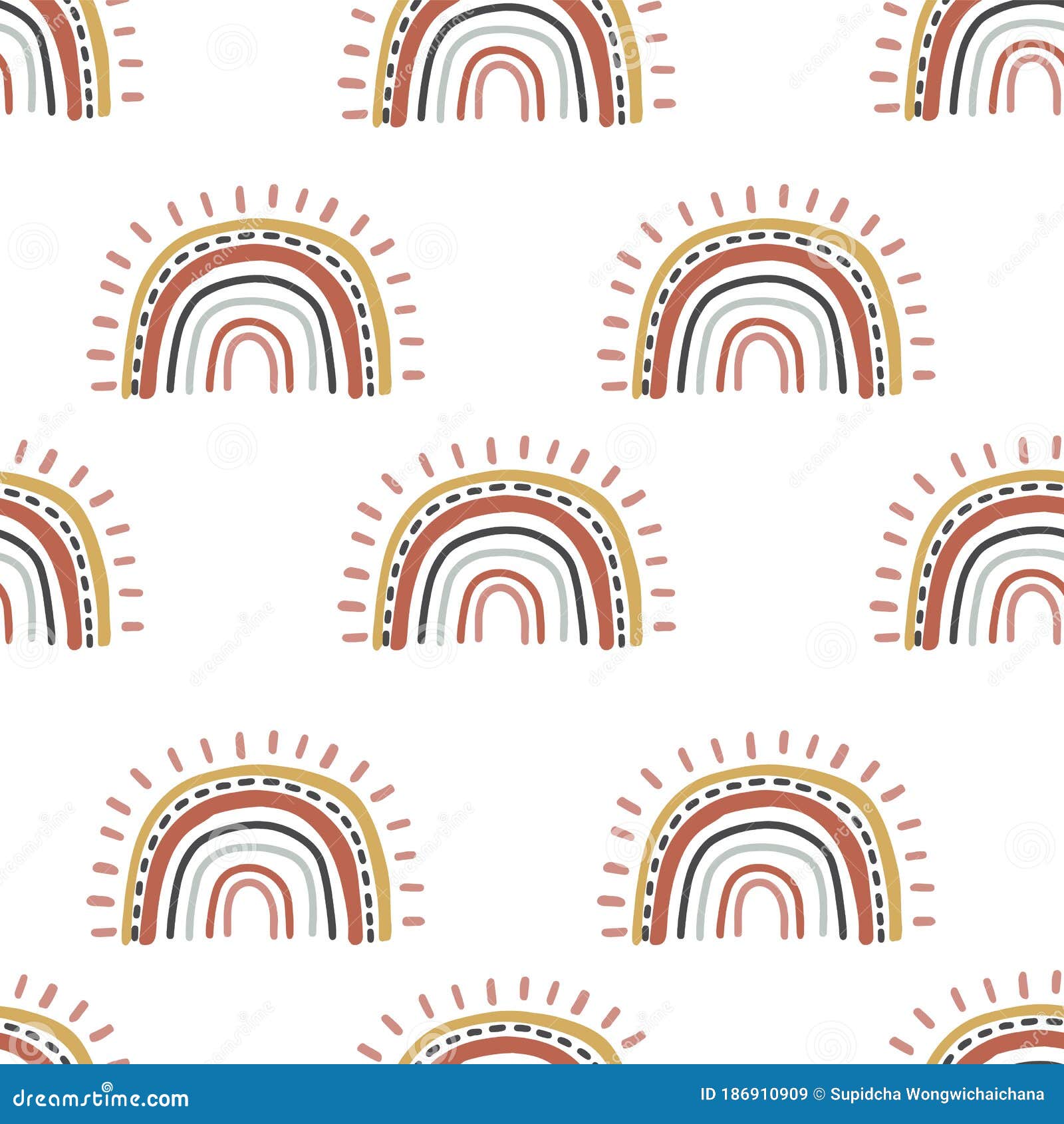 Cute Rainbow Seamless Pattern.Vector Illustration for Background,wallpaper,frabic Stock Vector ...