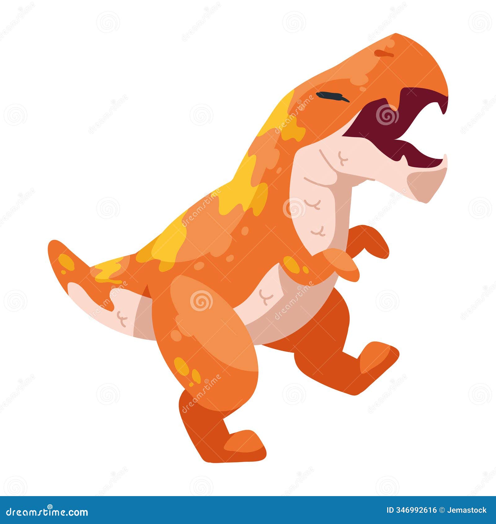Cute raptor dinosaur stock vector. Illustration of funny - 346992616