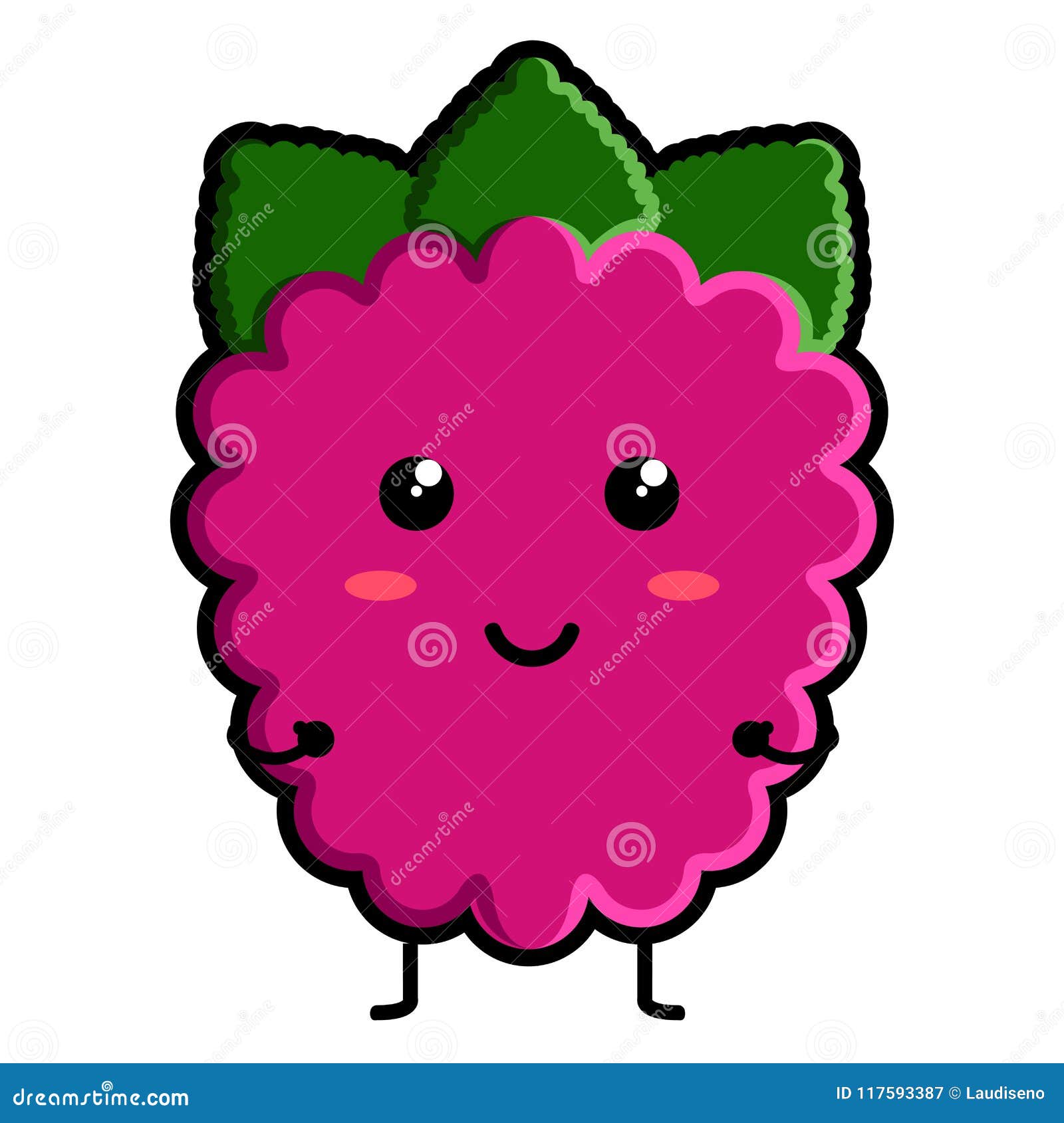 Cute Raspberry Emoticon Cartoon Vector | CartoonDealer.com #117593167