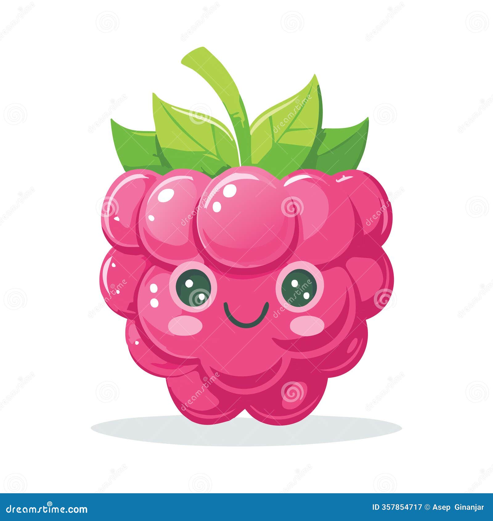 Cute Raspberry Fruit Illustration Stock Illustration - Illustration of ...