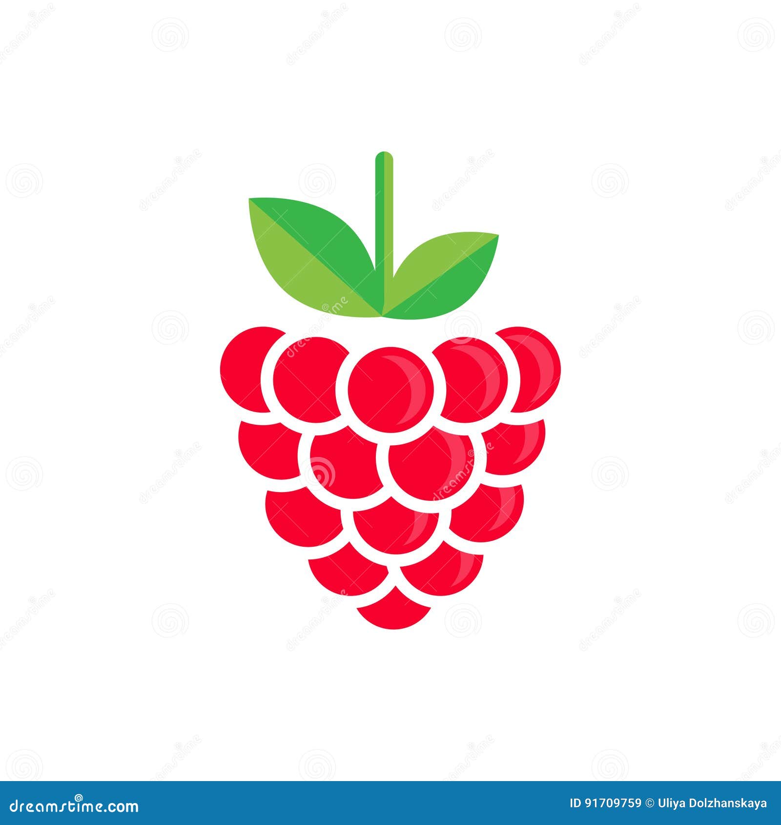 Cute raspberry stock vector. Illustration of plant, summer - 91709759