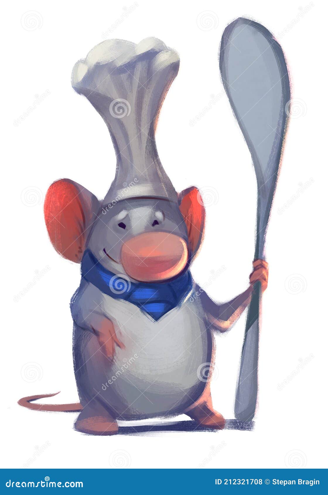 Cute Rat Chef 2d Art Digital Draw Stock Illustration - Illustration of ...