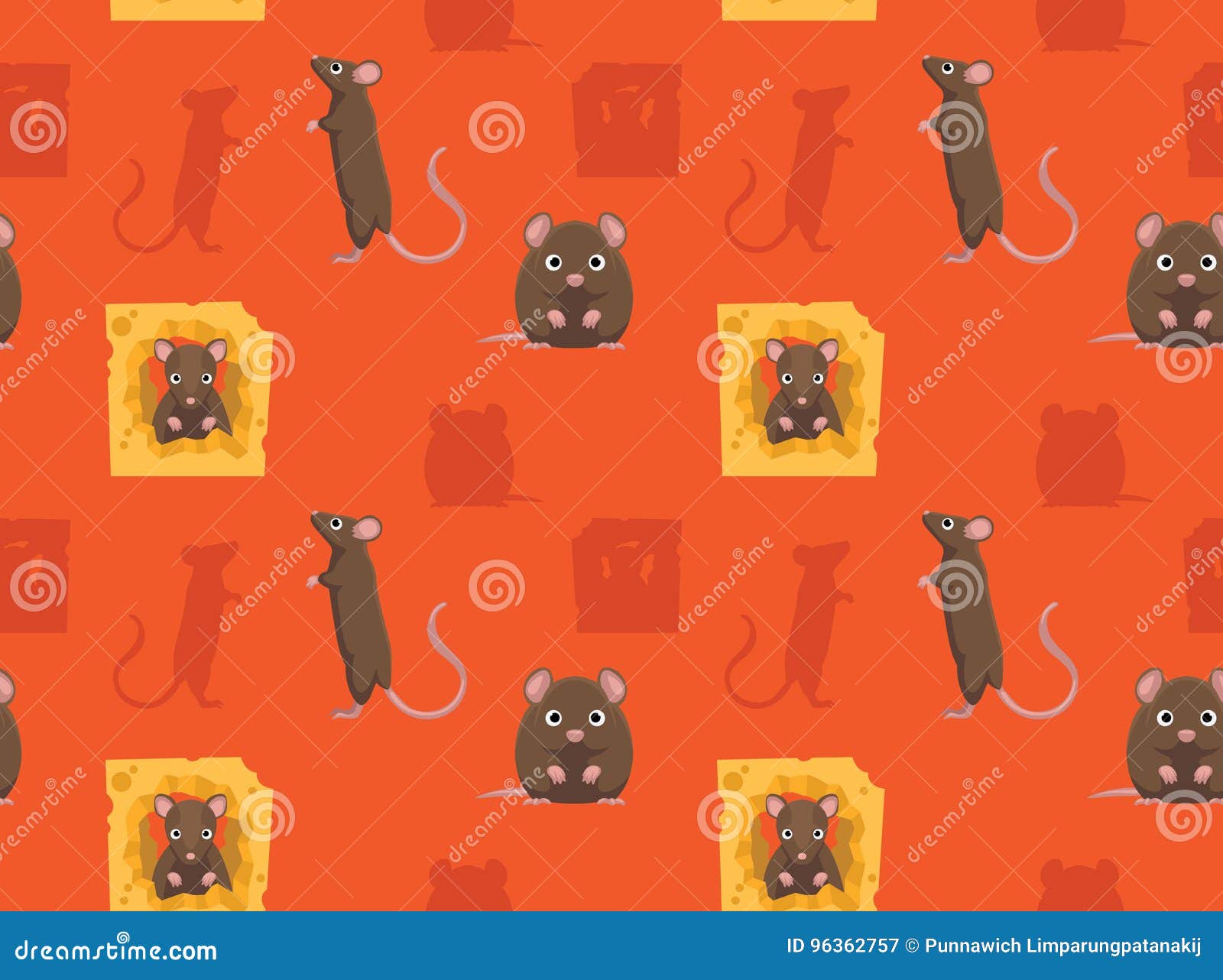 Cute Rat Wallpaper stock vector. Illustration of wallpaper - 96362757