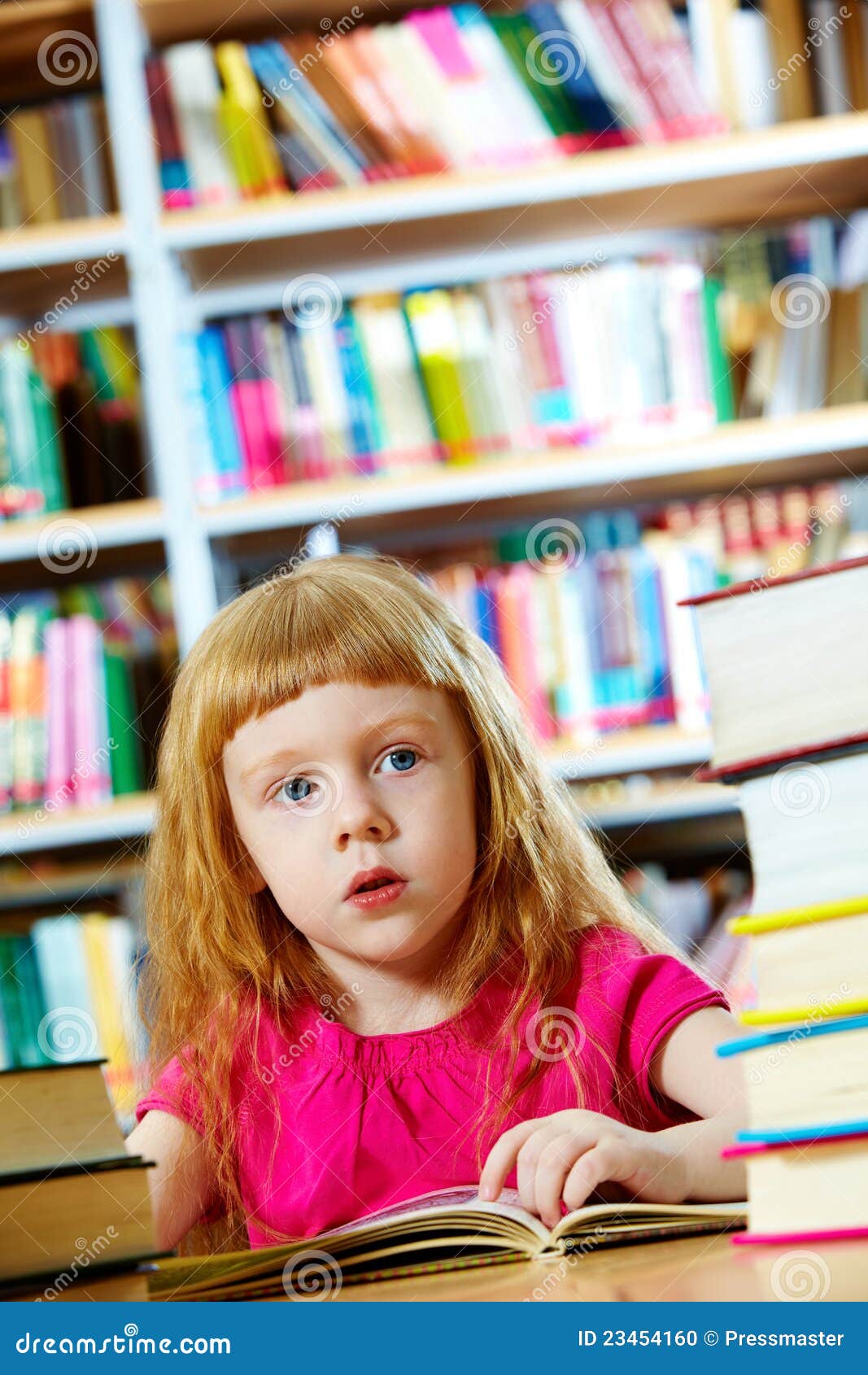 Cute reader stock photo. Image of bookstore, intelligent - 23454160