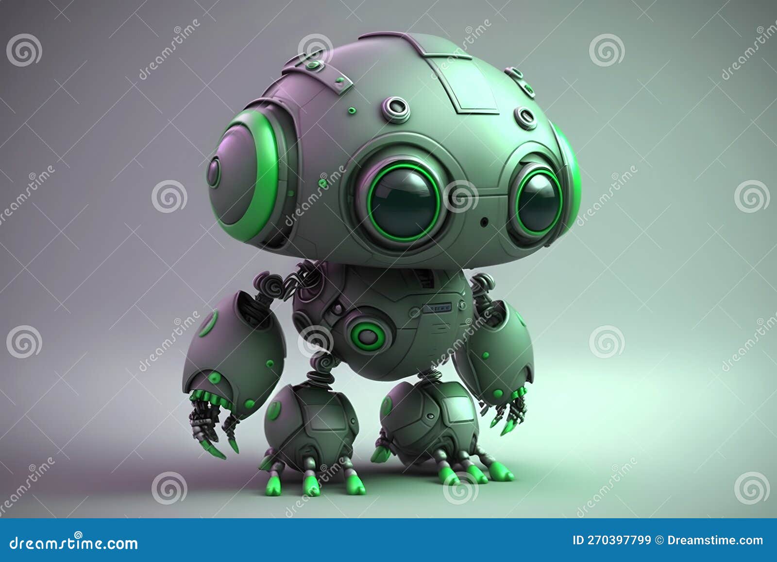 Realistic 3D Fox Robot With Cinematic Lighting On Detailed Rococo ...