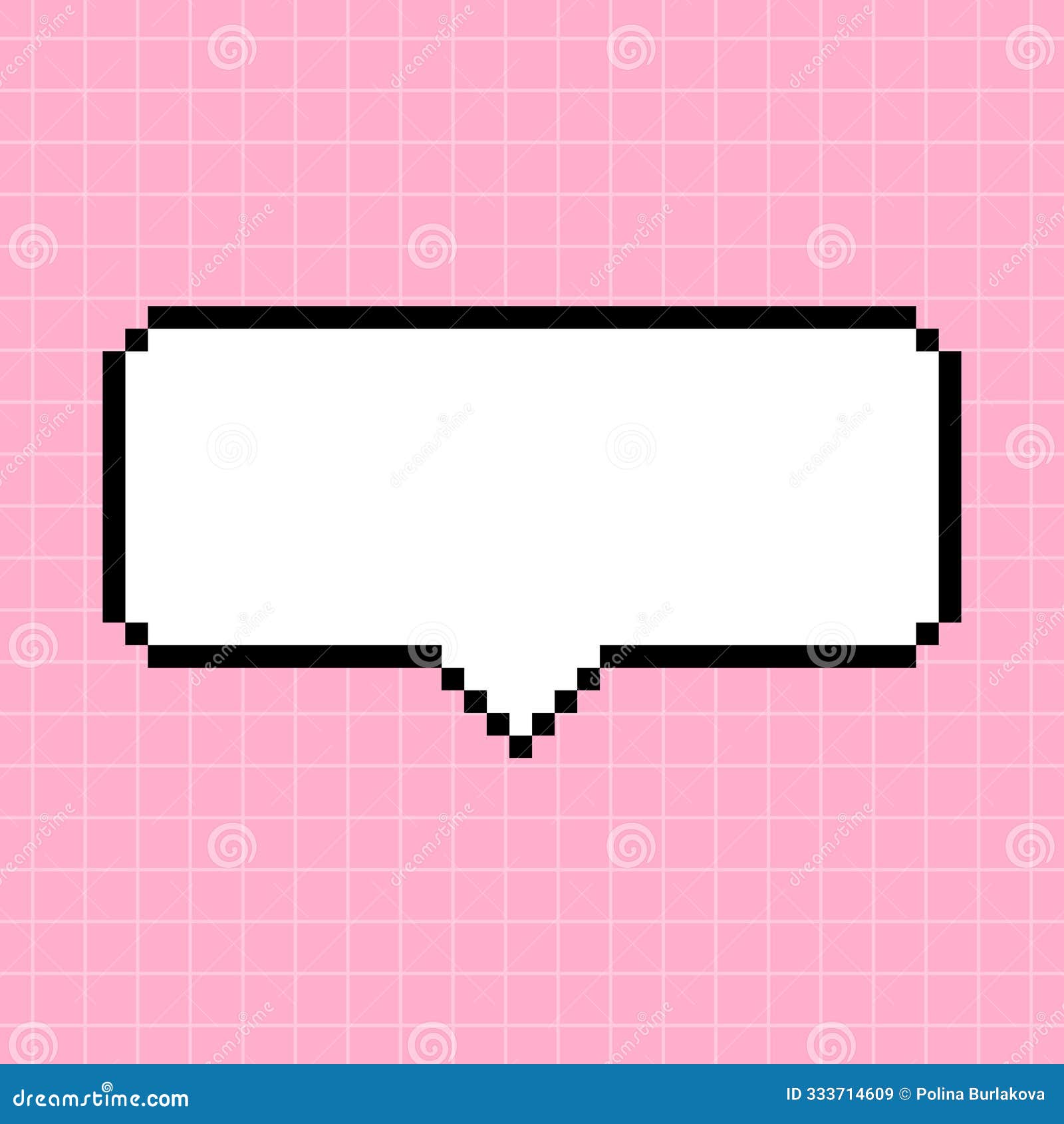 Cute Rectangular Frame in the Shape of a Pixel Dialog Box Stock ...