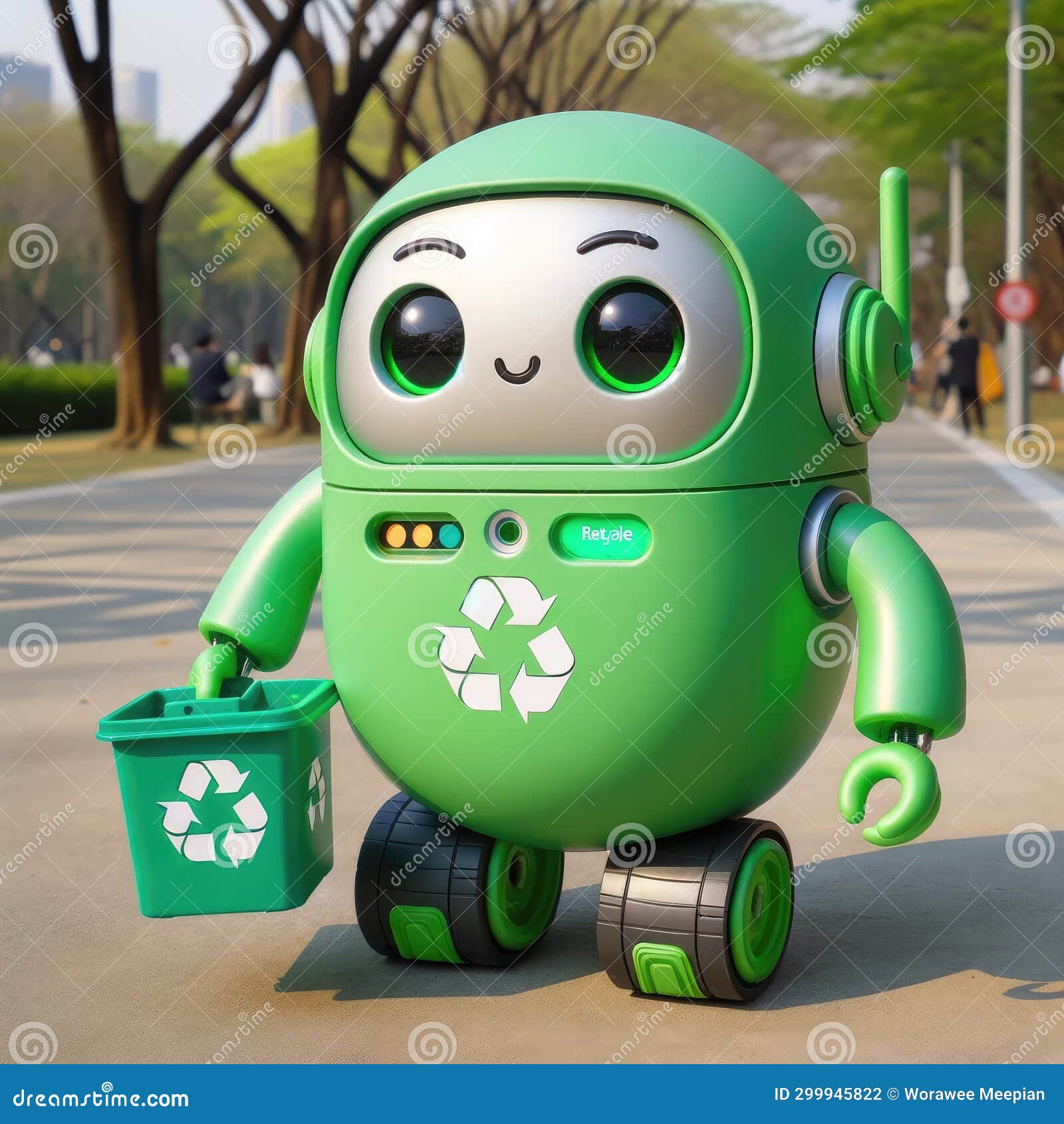 Cute Recycle Character. Global Sustainability Concept Stock ...