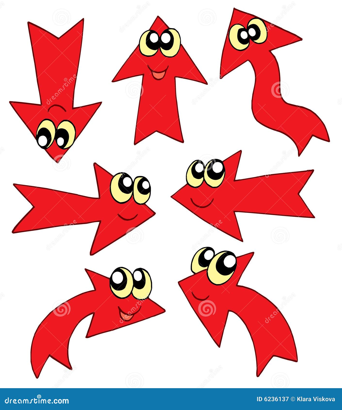 Cute red arrows stock vector. Illustration of lead, direct - 6236137
