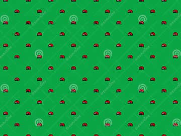 Cute Red 8 Bit Lady Bird or Bug Pattern Background - High Res 4k ...