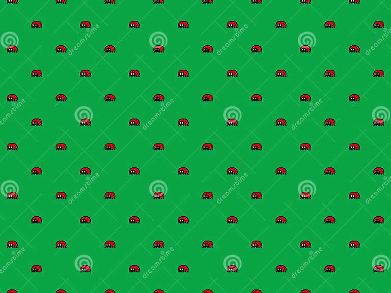 Cute Red 8 Bit Lady Bird or Bug Pattern Background - High Res 4k ...