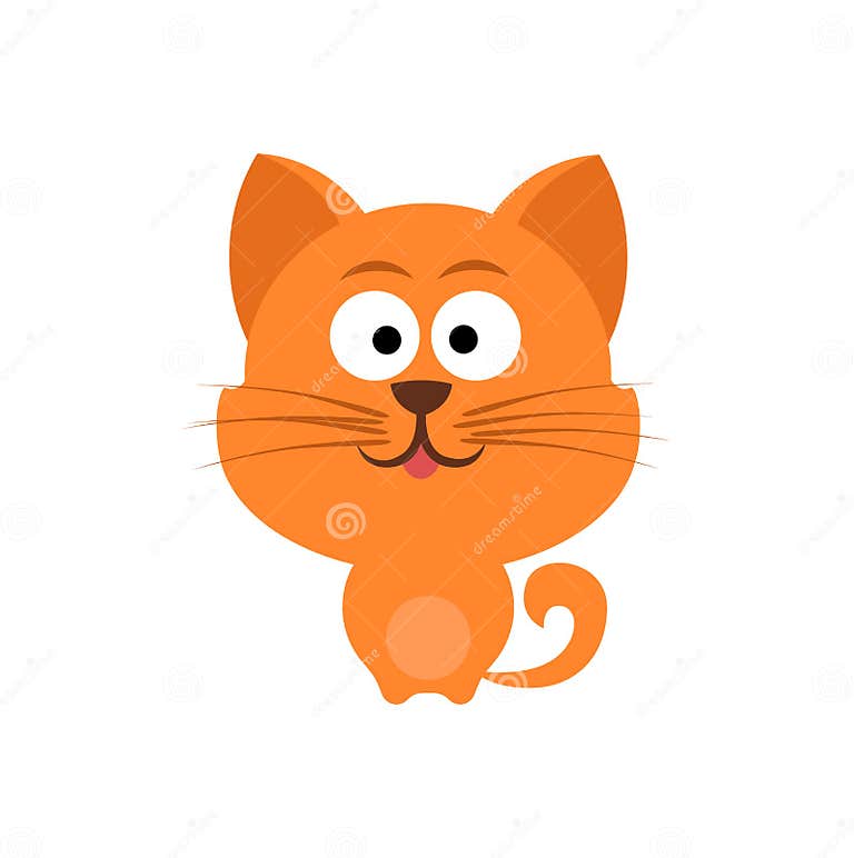 Cute Red Cat stock vector. Illustration of animal, kitten - 62314740