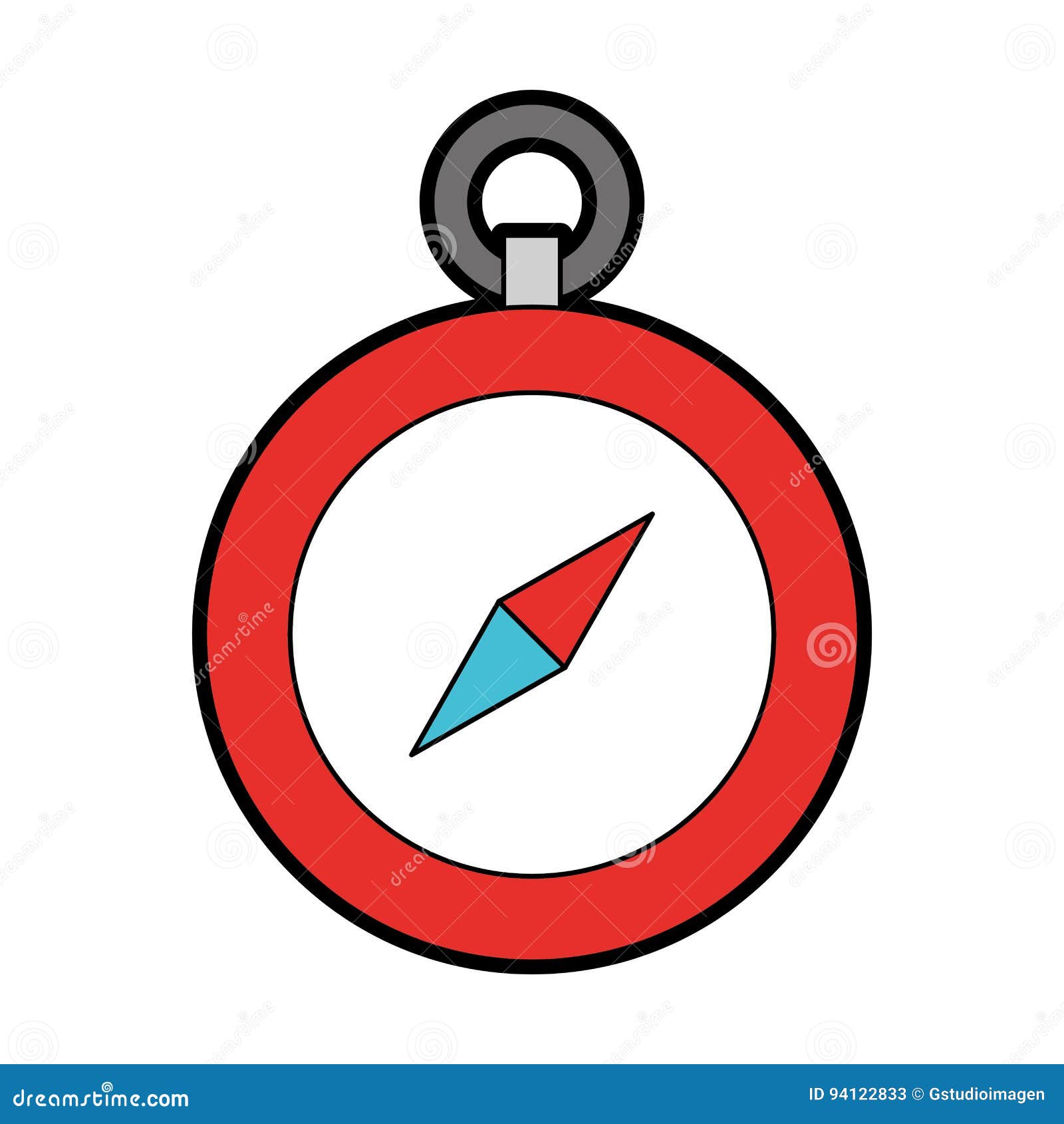Cute red compass cartoon stock vector. Illustration of north - 94122833