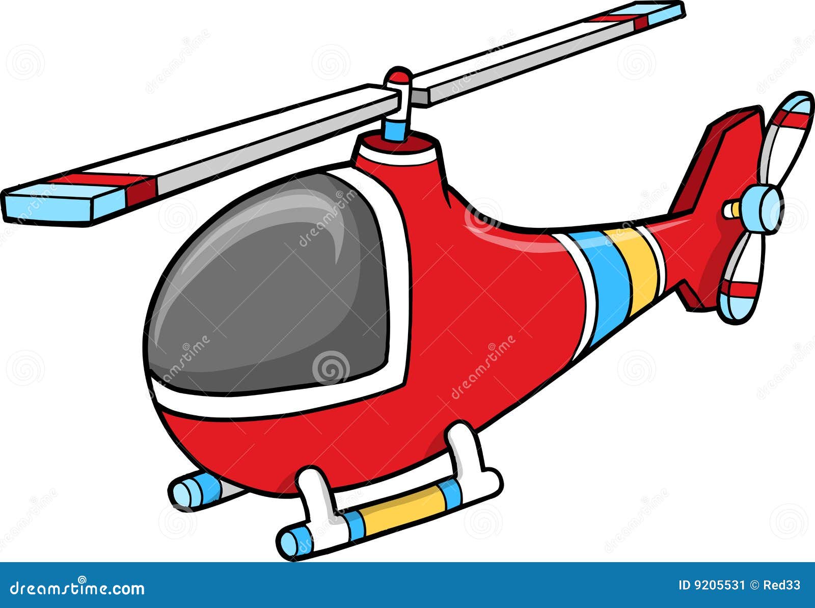 Red Helicopter Clip Art