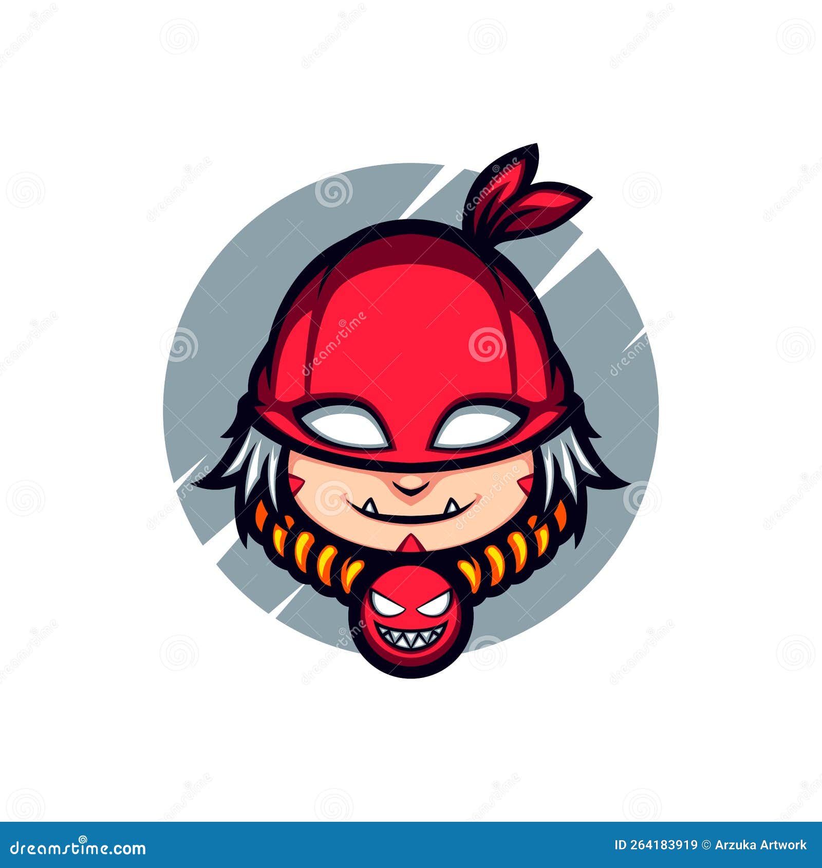 Cute Red Mask Bandit Vector Mascot Stock Vector - Illustration of cute ...