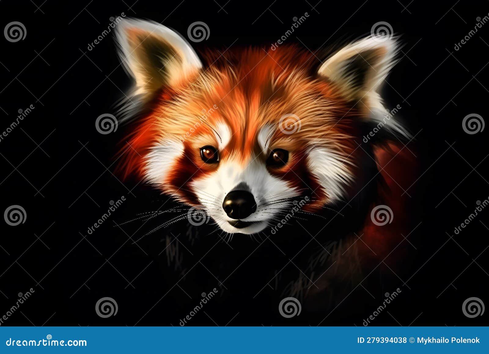 Cute Red Panda. Neural Network AI Generated Stock Illustration ...