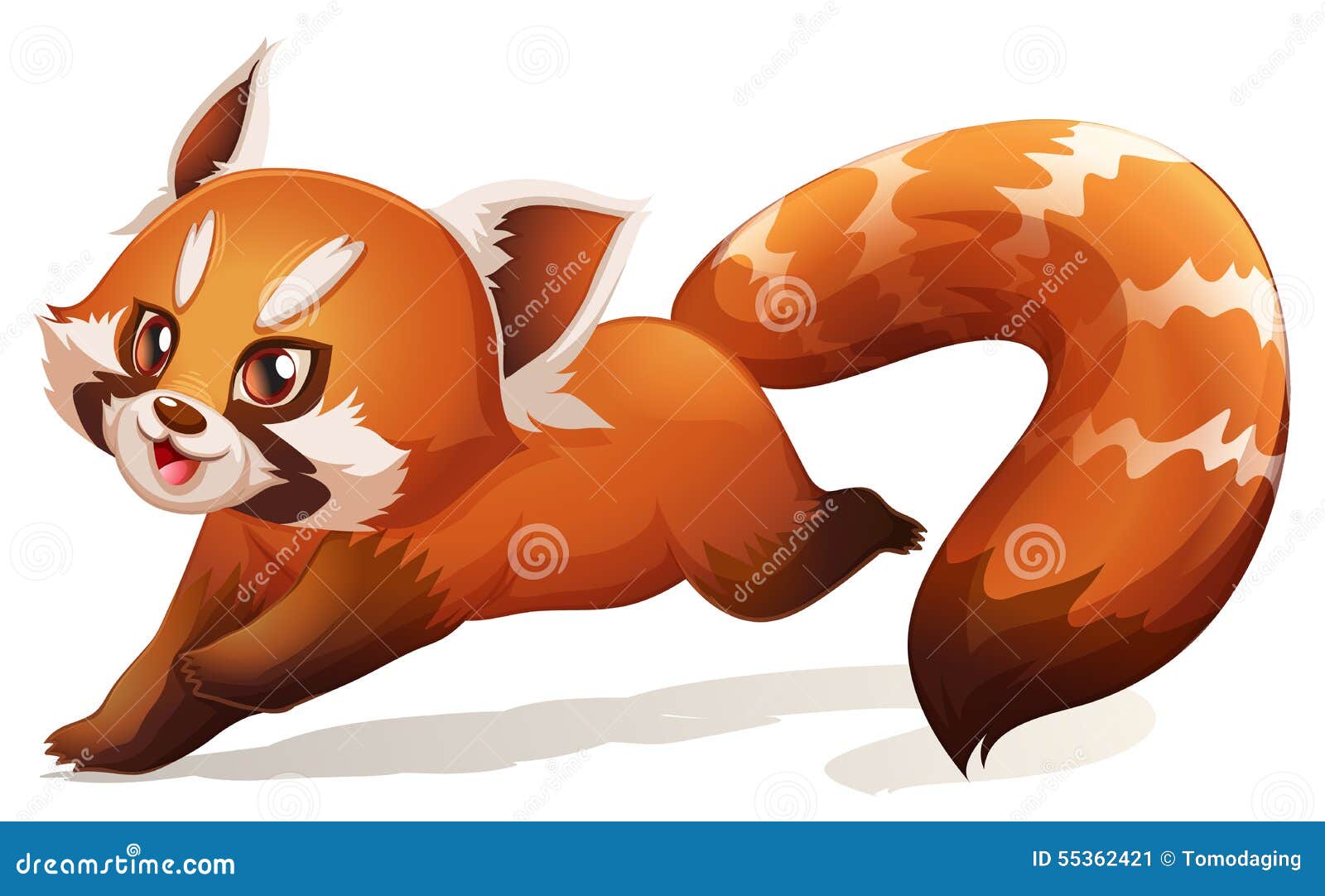 Cute red panda stock vector. Illustration of character - 55362421