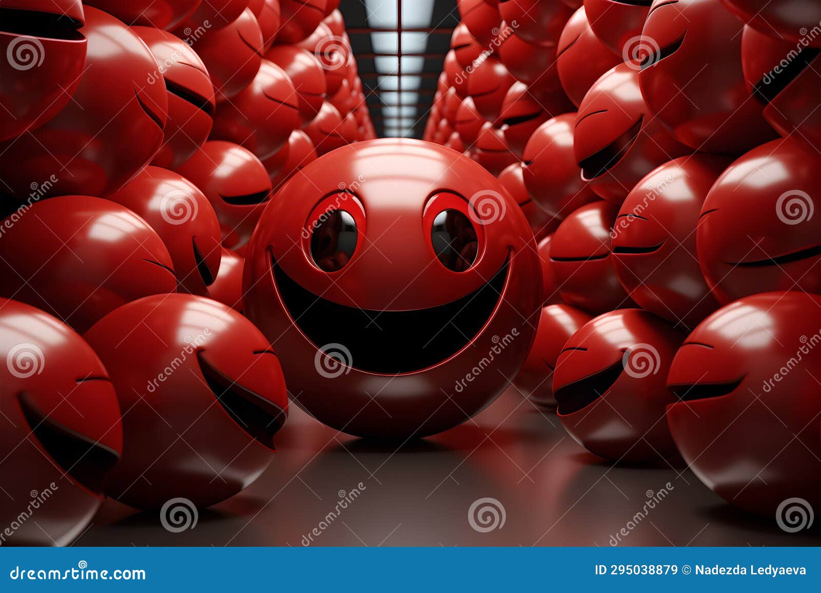 Cute Red Smiley Face with Other Emoticons. Stock Illustration ...