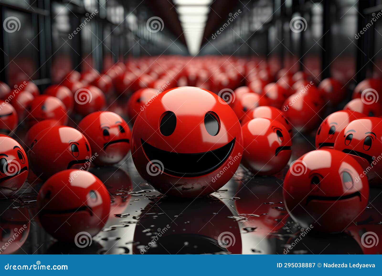 Cute Red Smiley Face with Other Emoticons. Stock Illustration ...