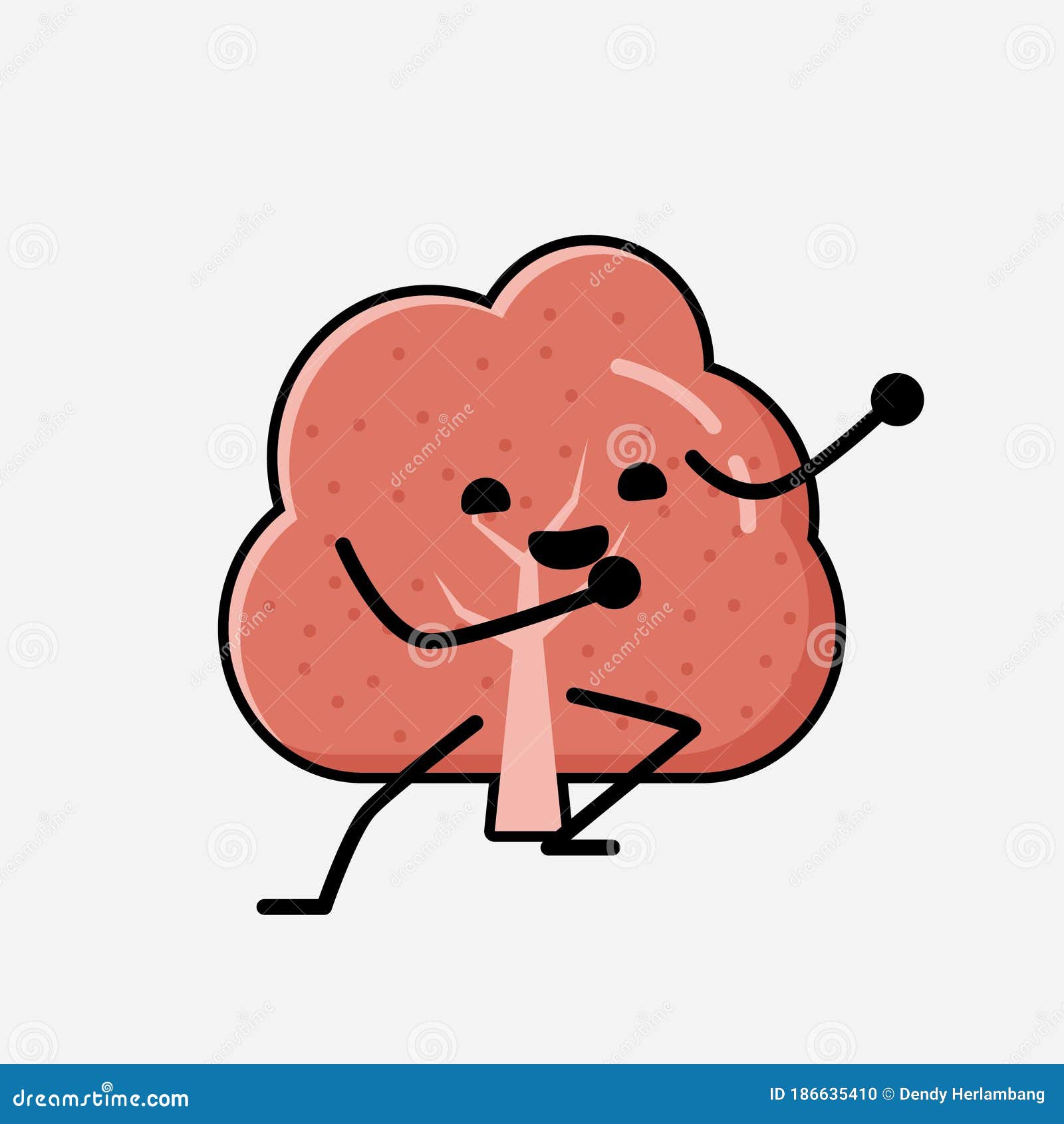 Cute Red Tree Mascot Vector Character in Flat Design Style Stock Vector ...