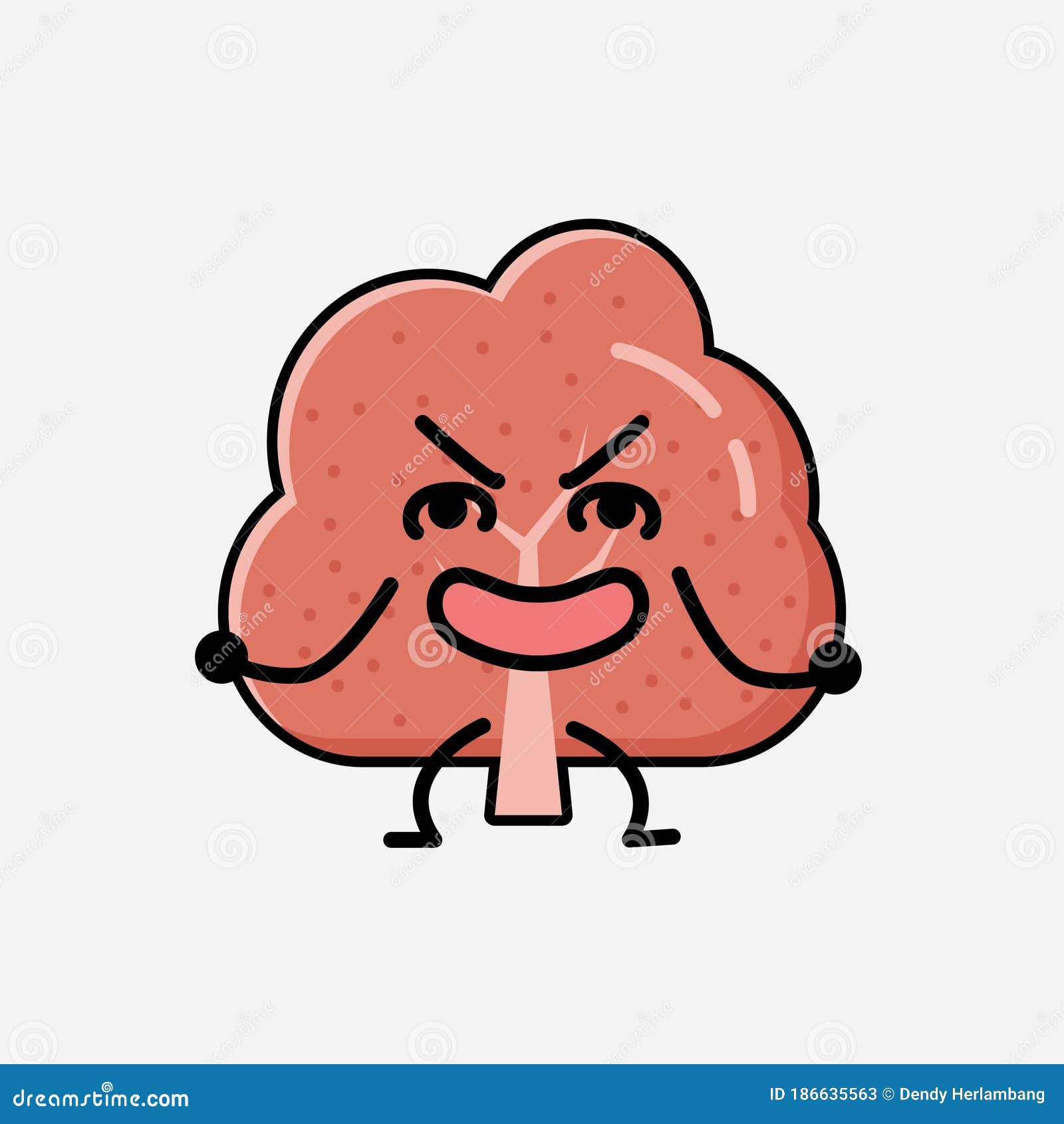 Cute Red Tree Mascot Vector Character in Flat Design Style Stock Vector ...