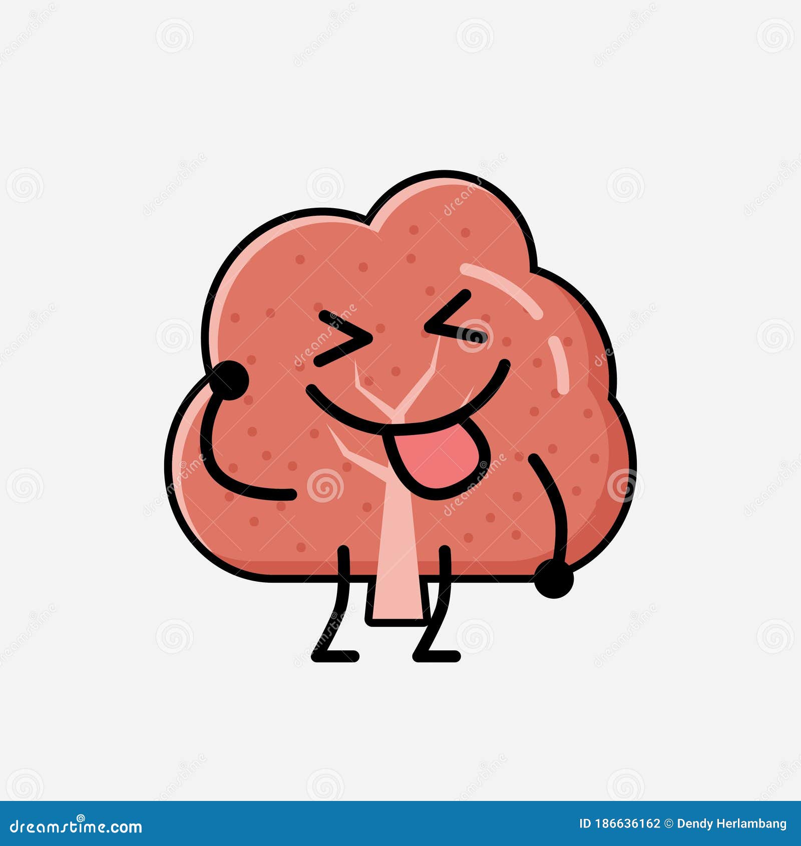 Cute Red Tree Mascot Vector Character in Flat Design Style Stock Vector ...