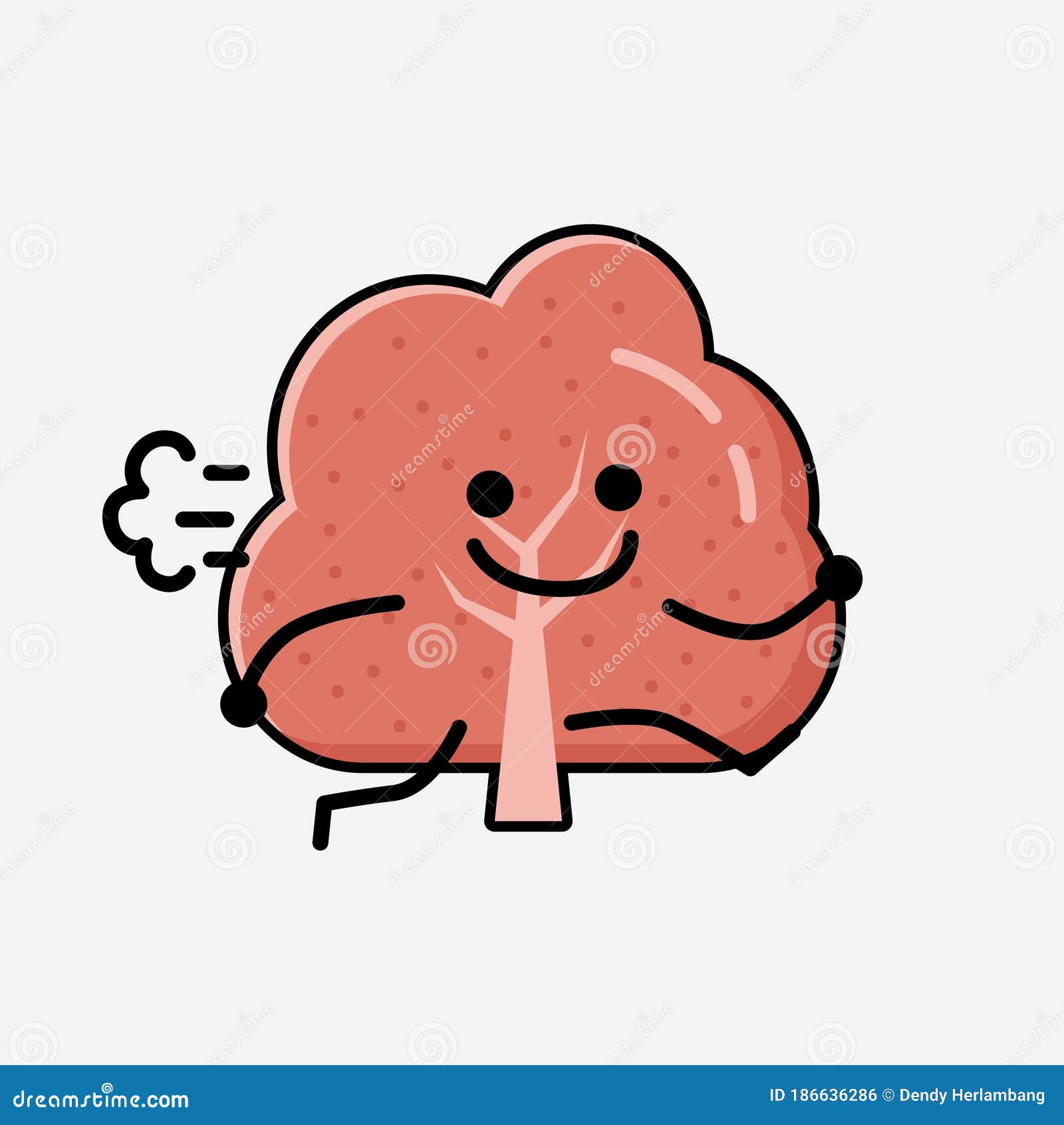 Cute Red Tree Mascot Vector Character in Flat Design Style Stock Vector ...