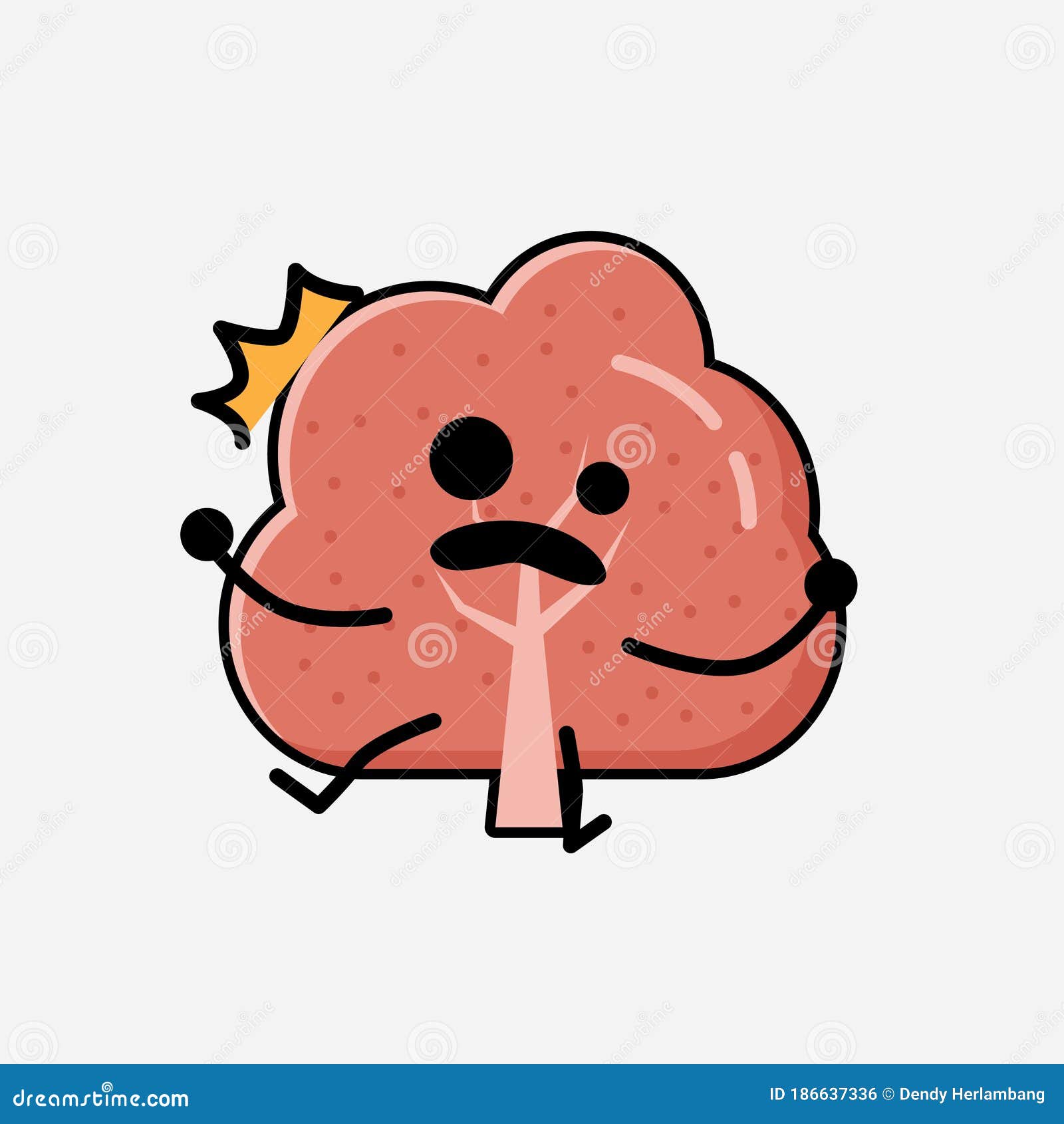 Cute Red Tree Mascot Vector Character in Flat Design Style Stock Vector ...