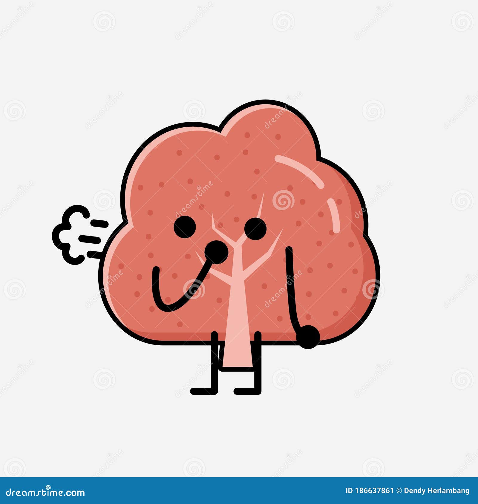 Cute Red Tree Mascot Vector Character in Flat Design Style Stock Vector ...
