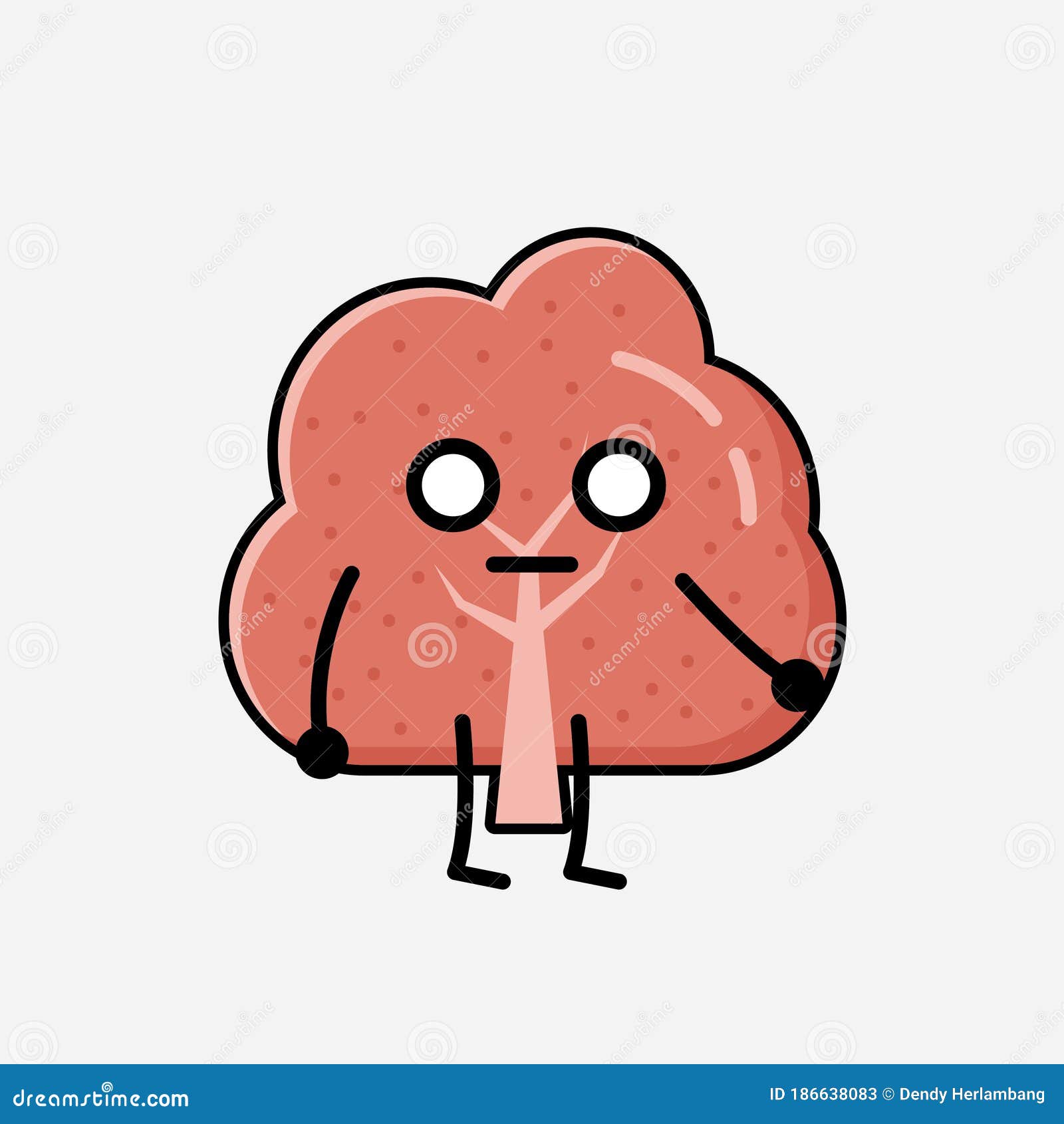 Cute Red Tree Mascot Vector Character in Flat Design Style Stock Vector ...