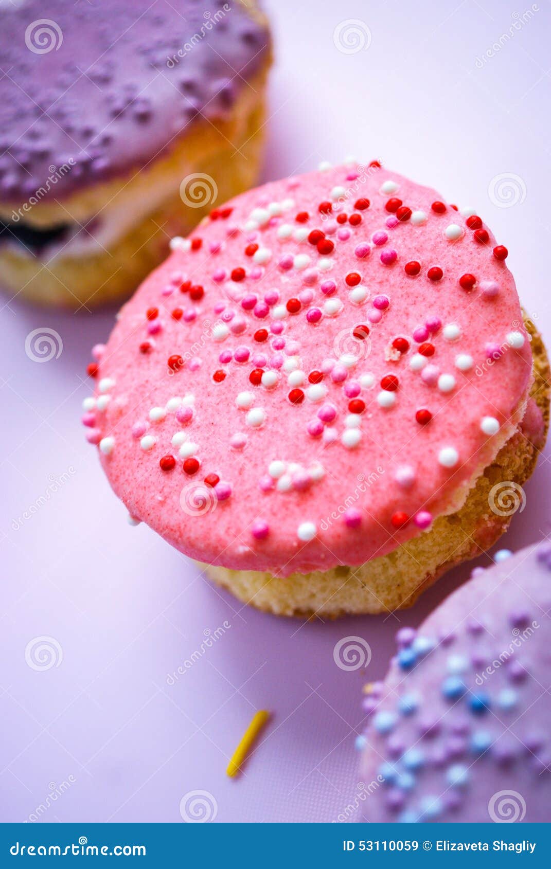 Cute Retro-looking Cupcakes Stock Image - Image of blue, pattern: 53110059