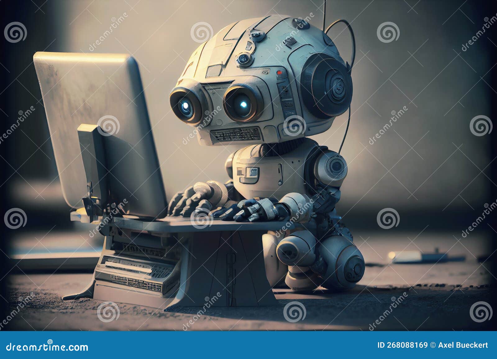 AI Chatbot Typing Duo Color Line Concept Vector Spot Illustration ...