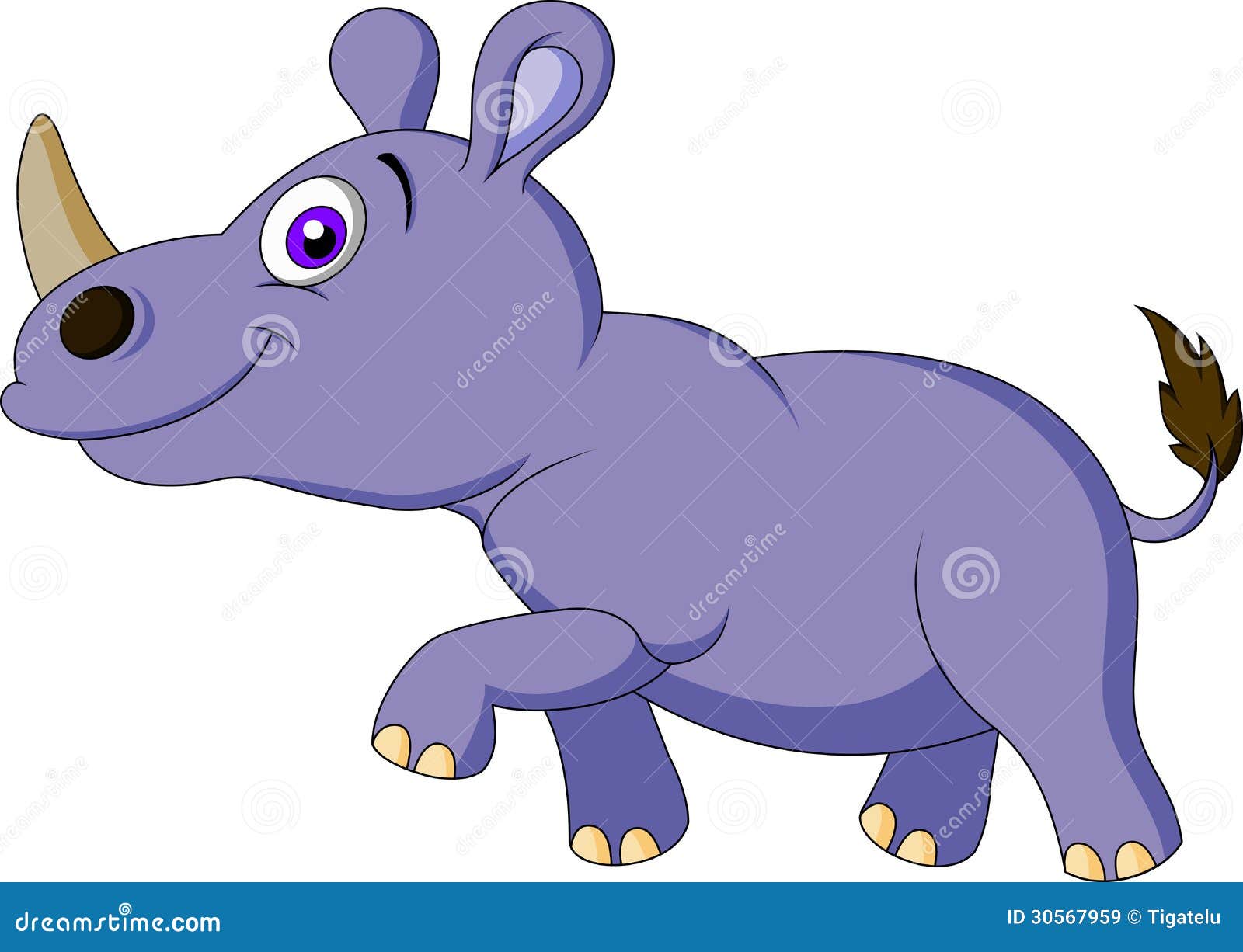 Cute Rhino Cartoon Royalty Free Stock Images - Image: 30567959