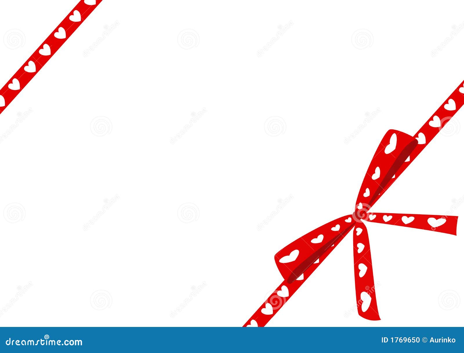 Cute ribbon with hearts stock illustration. Illustration of loop - 1769650