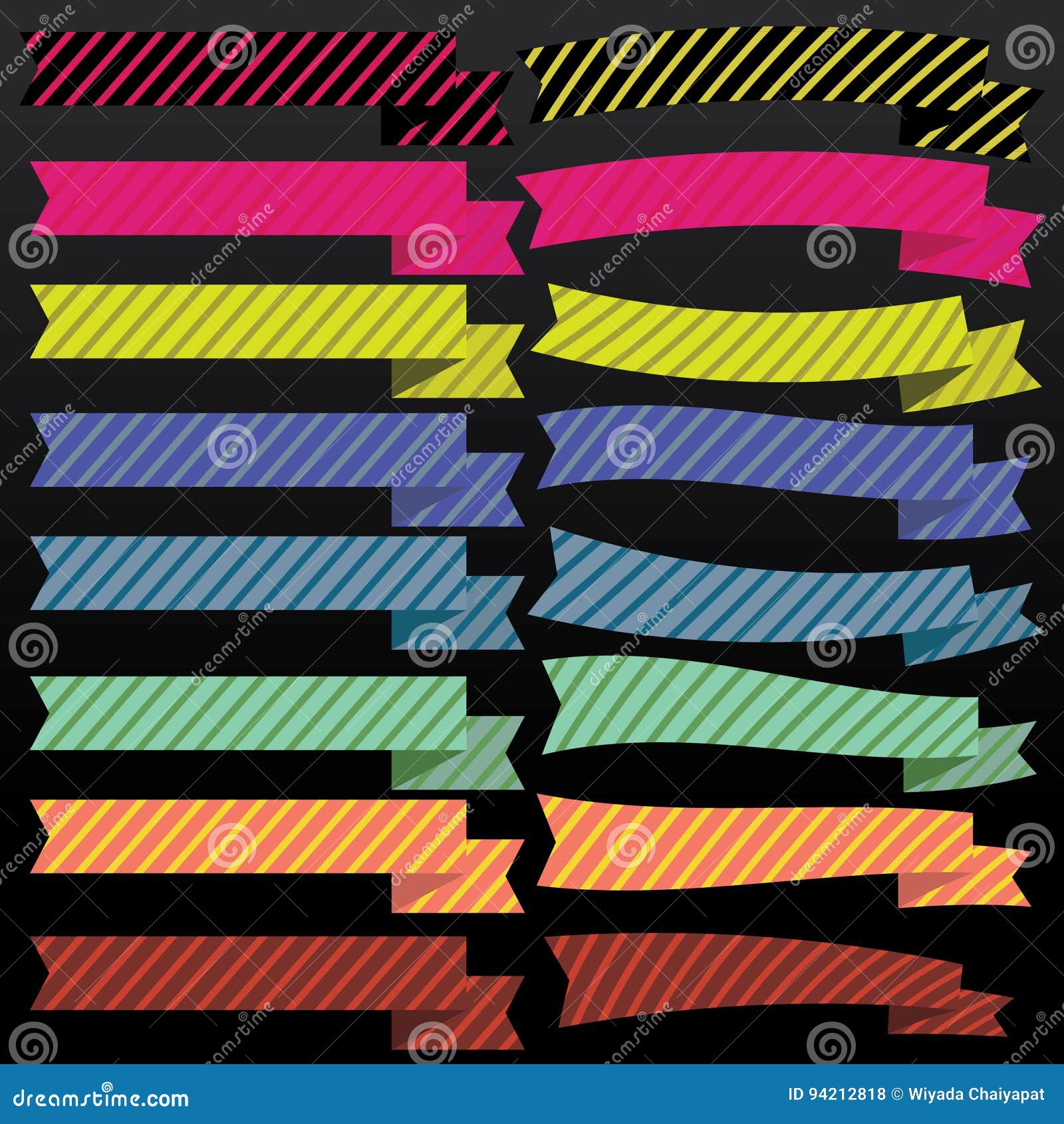 Cute ribbons stock illustration. Illustration of sewing - 94212818