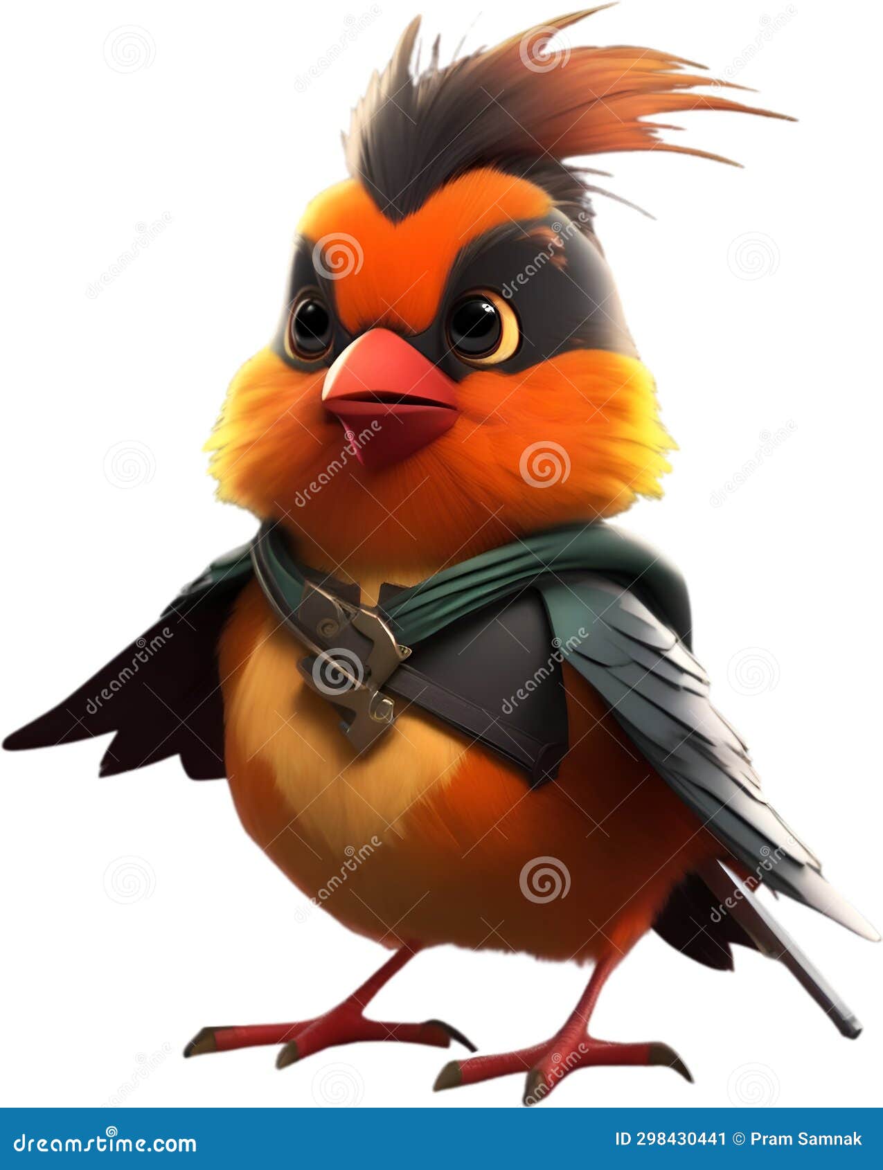 Cute Robin Bird in a Cartoon Character. AI-Generated. Стоковое ...