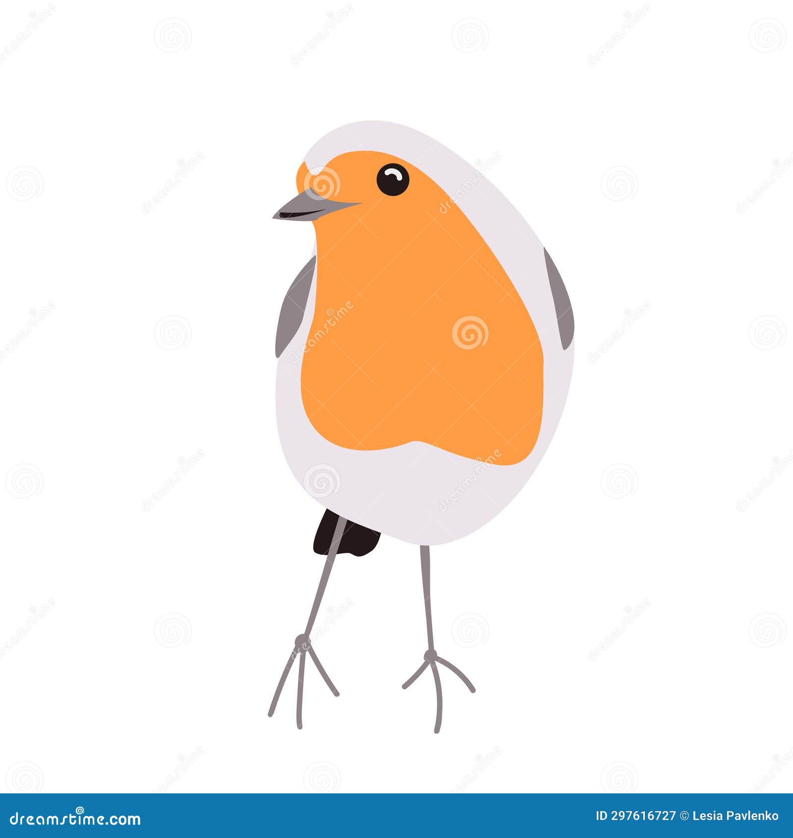 Cute Robin Bird In A Cartoon Character. AI-Generated. Royalty-Free ...