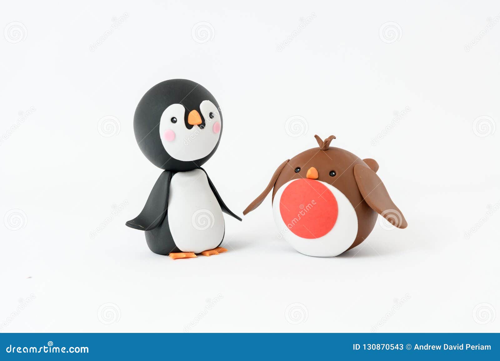 Cute robin and a penguin stock image. Image of cartoon - 130870543