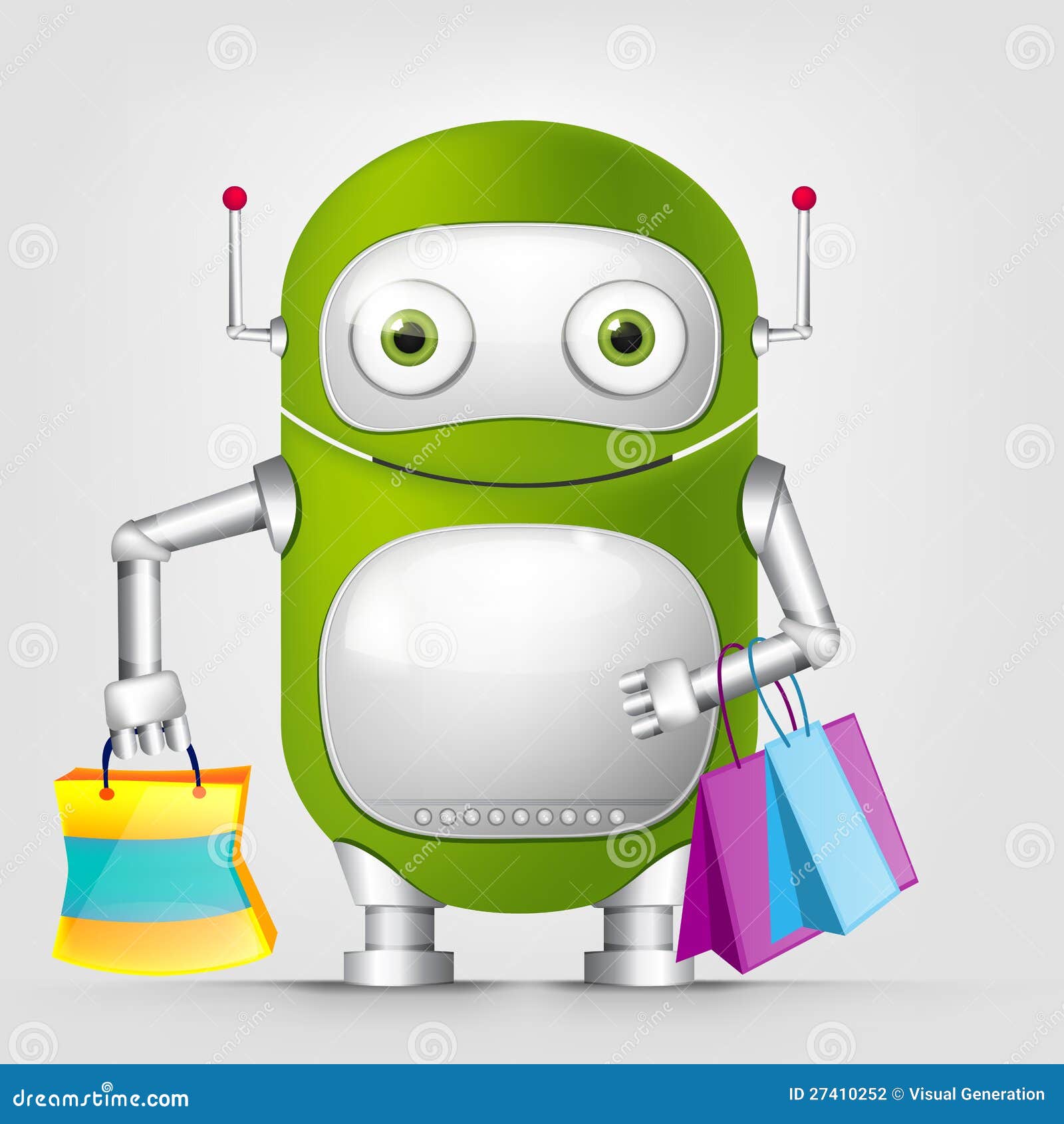 Cute Robot stock vector. Illustration of isolated, contemporary - 27410252