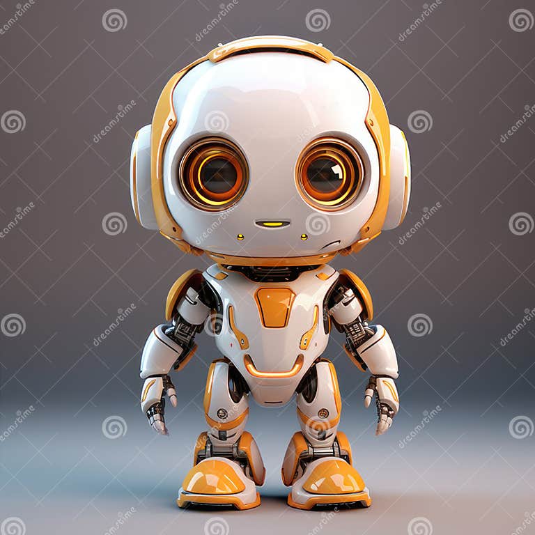 Cute Robot Ai Generative Stock Illustration Illustration Of Droid 283176106