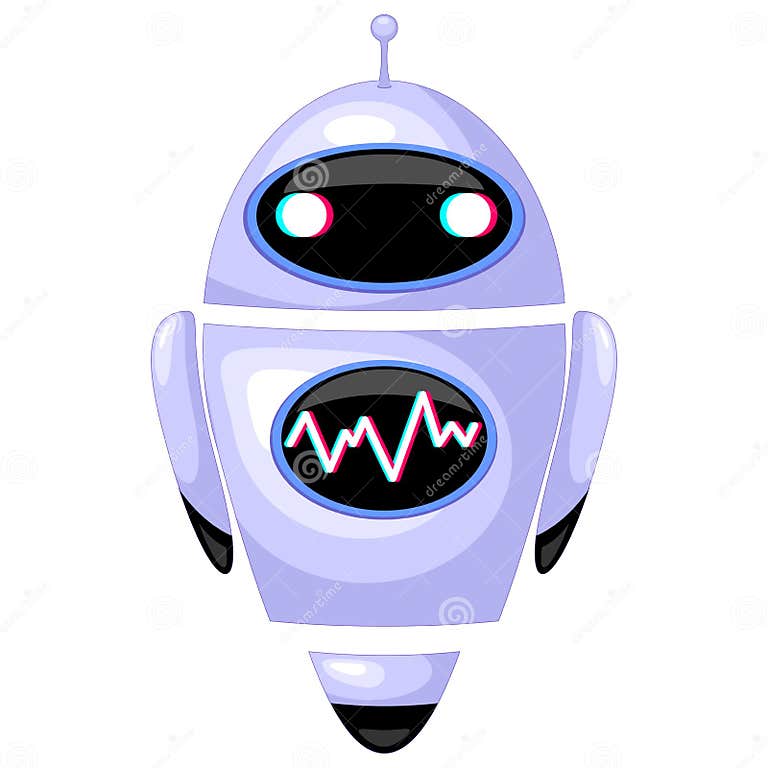 Robot Android Humanoid Cartoon Character Stock Vector - Illustration of ...