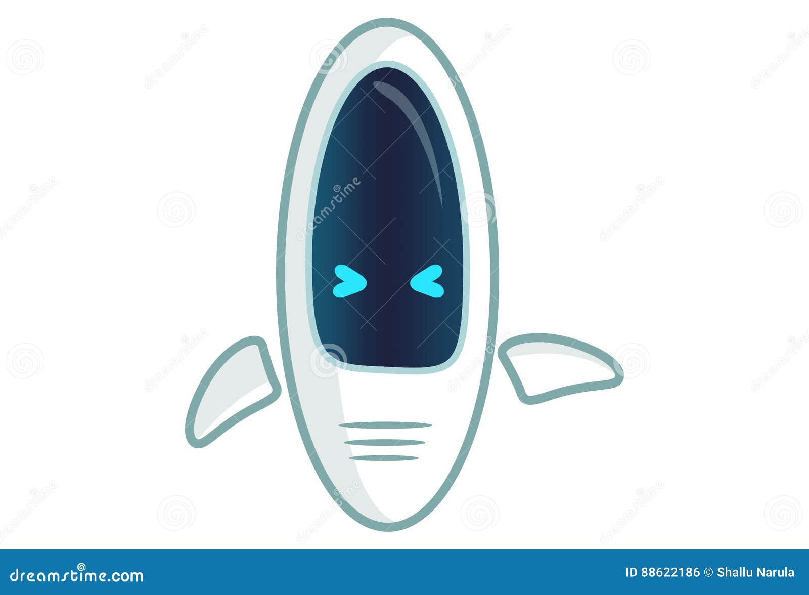 Cute Robot with Angry Expressions. Stock Illustration - Illustration of ...