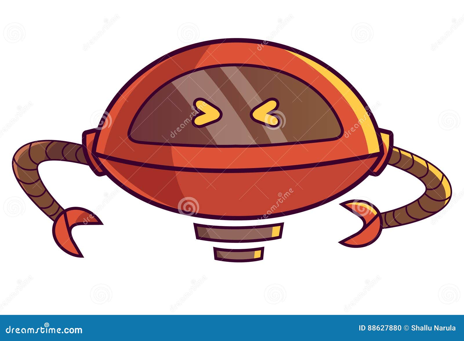 Cute Robot with Angry Expressions. Stock Illustration - Illustration of ...