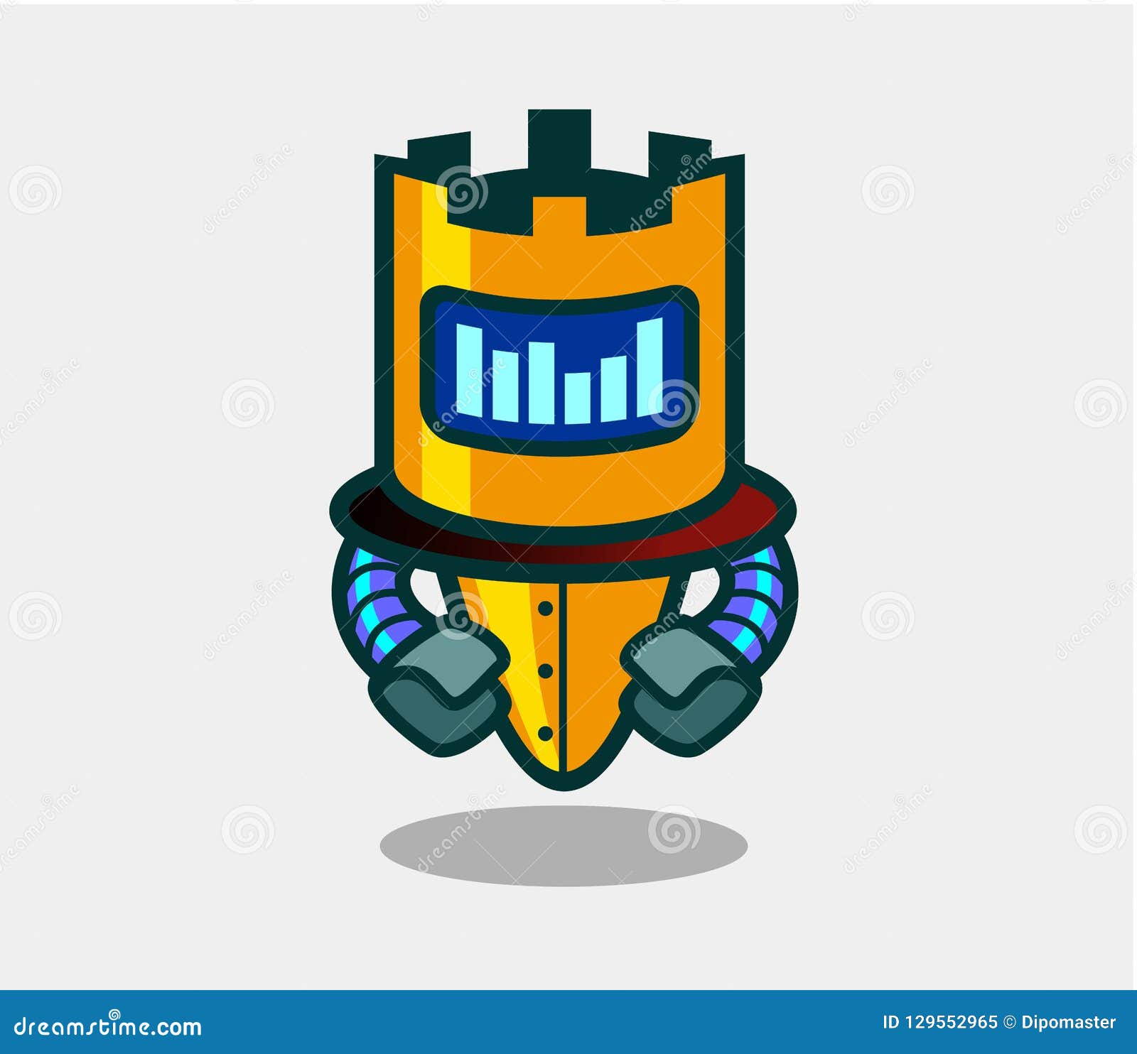 Cute Robot Animated Character for Design Stock Vector - Illustration of ...