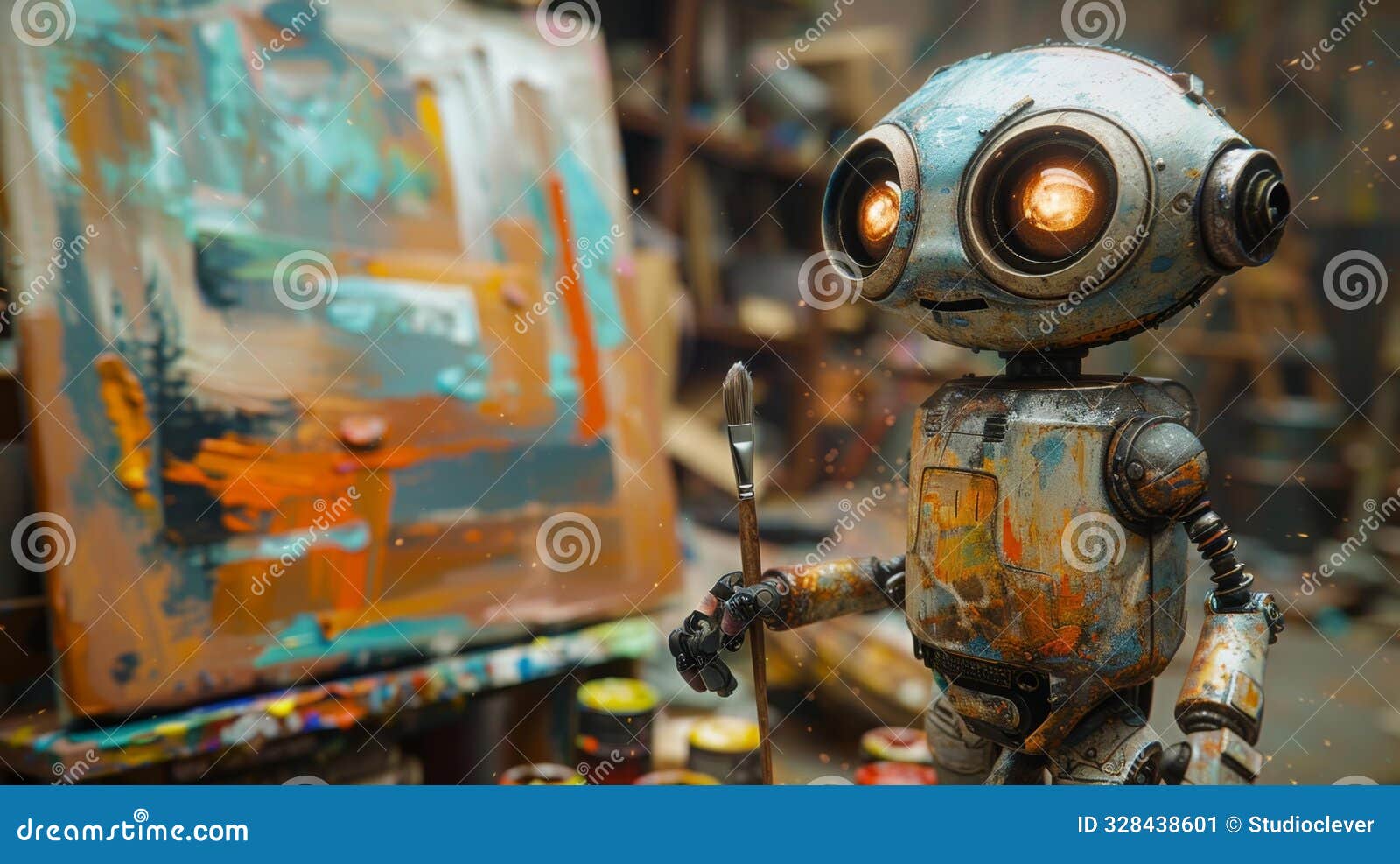 Robot Artist Drawing Madonna. AI Generated Drawing, Artificial ...