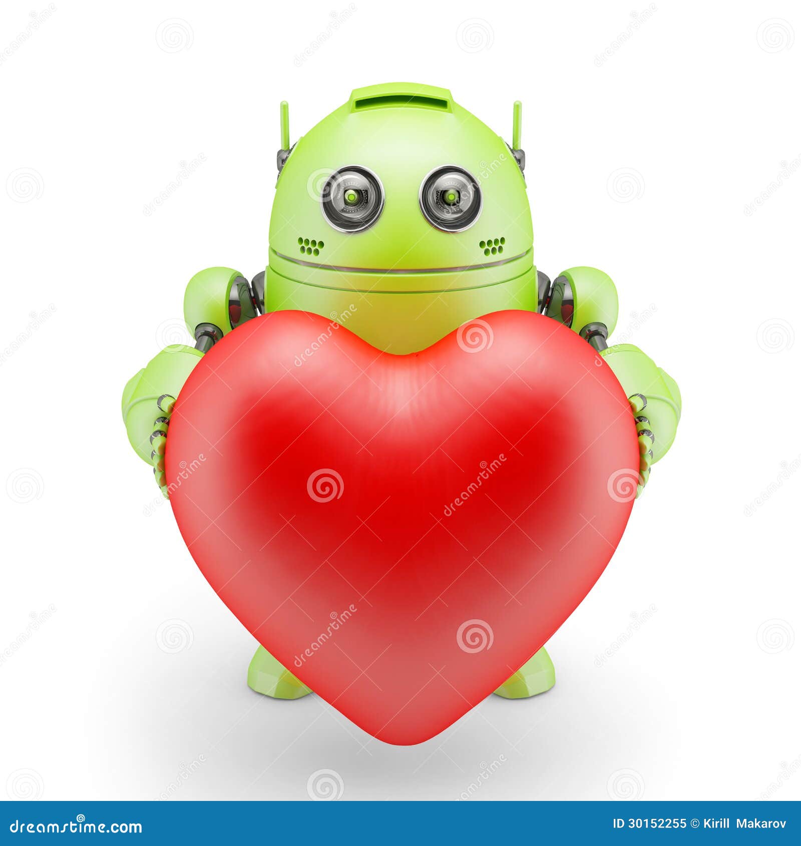 Robot Lover Red Heart Symbol Love Stock Illustrations – 15 Robot Lover ...